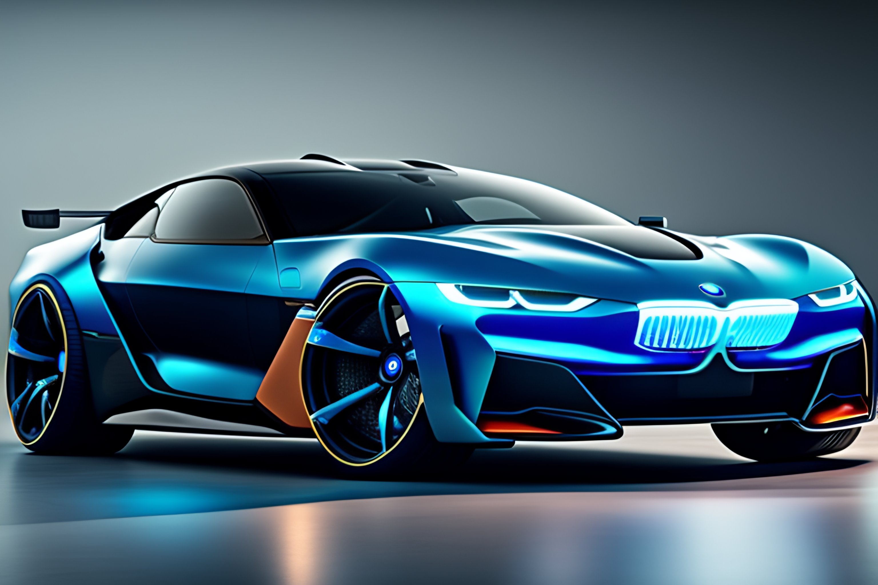 Lexica - Futuristic BMW with LED charging screen