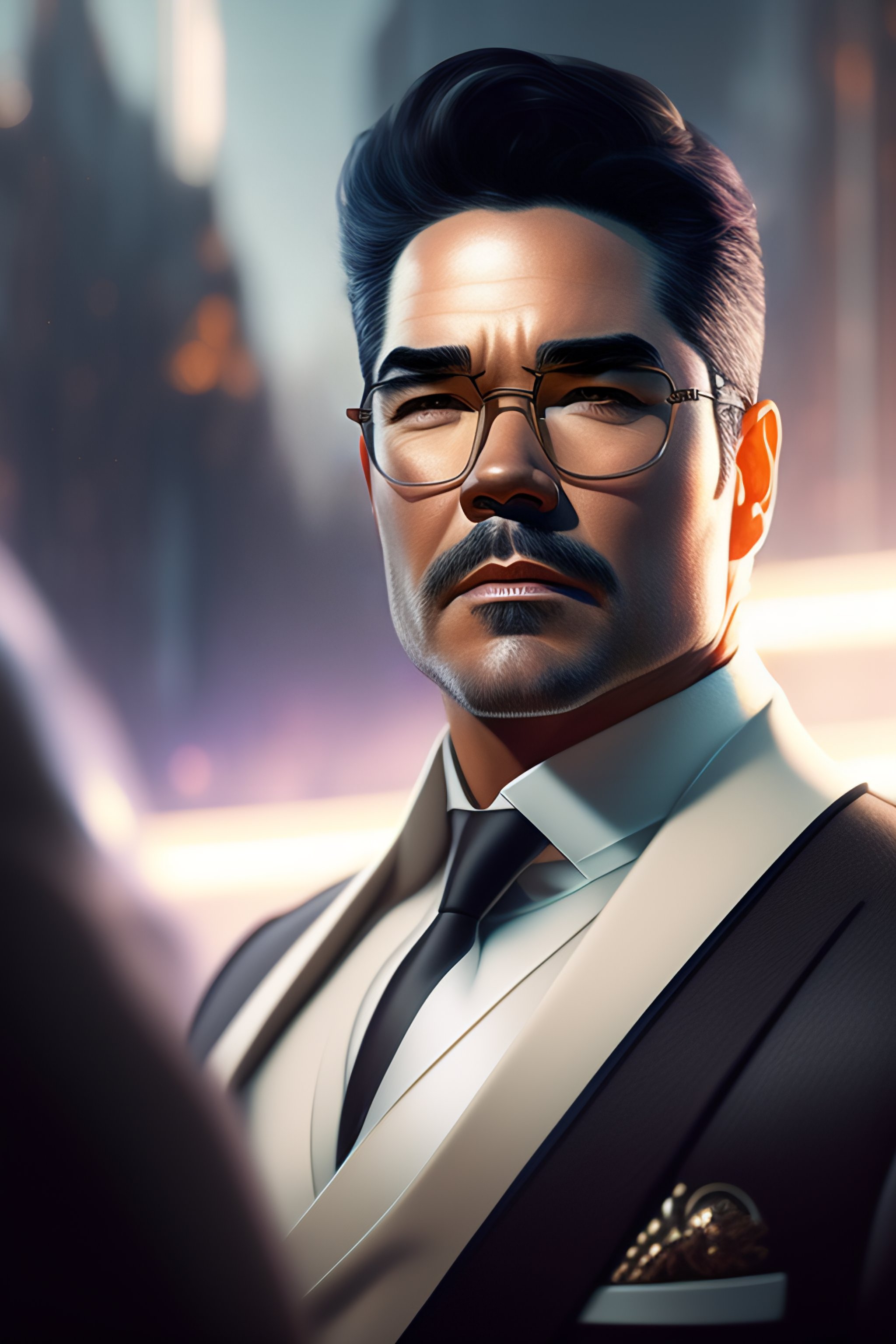 Lexica - Portrait of dean cain with Protection Glasses white and black ...
