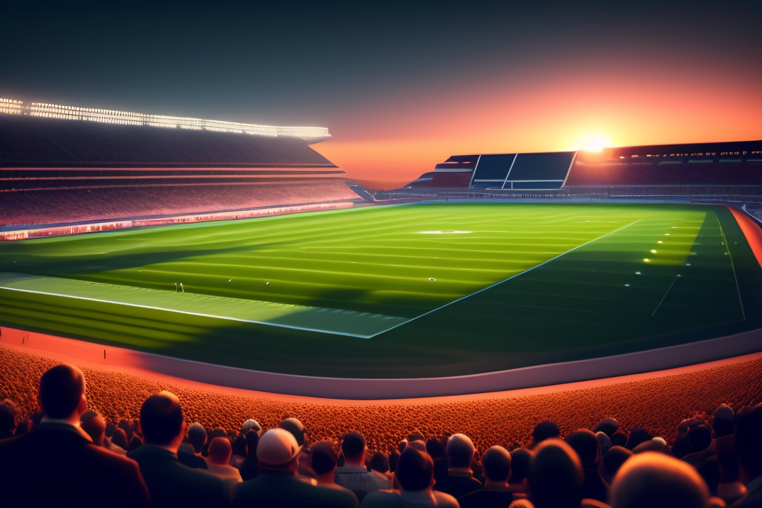 Lexica - Football stadium realistic, camera pov down to top, people on ...