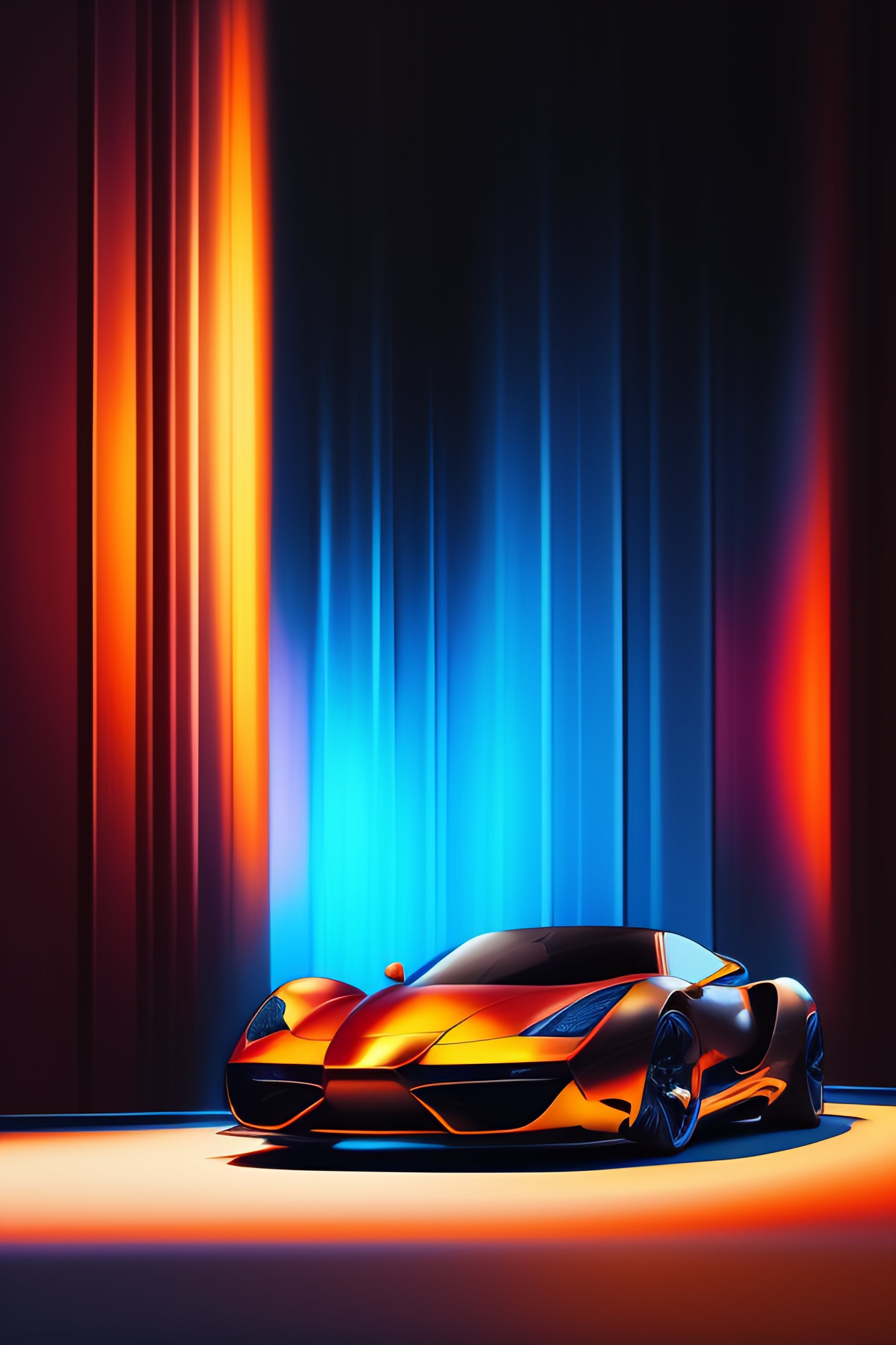 Lexica - A super sport car in the city, painting, expressionism ...