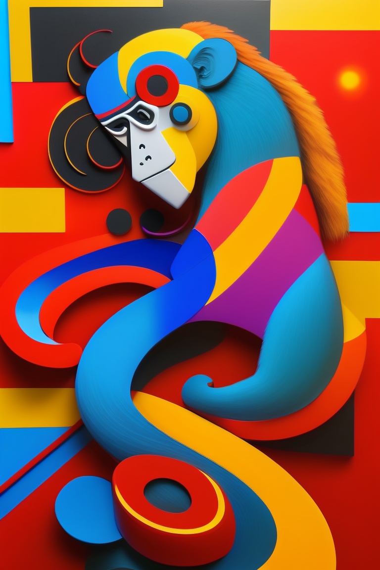 Lexica - The rock abstract NFT monkey symbolizes the energy ...