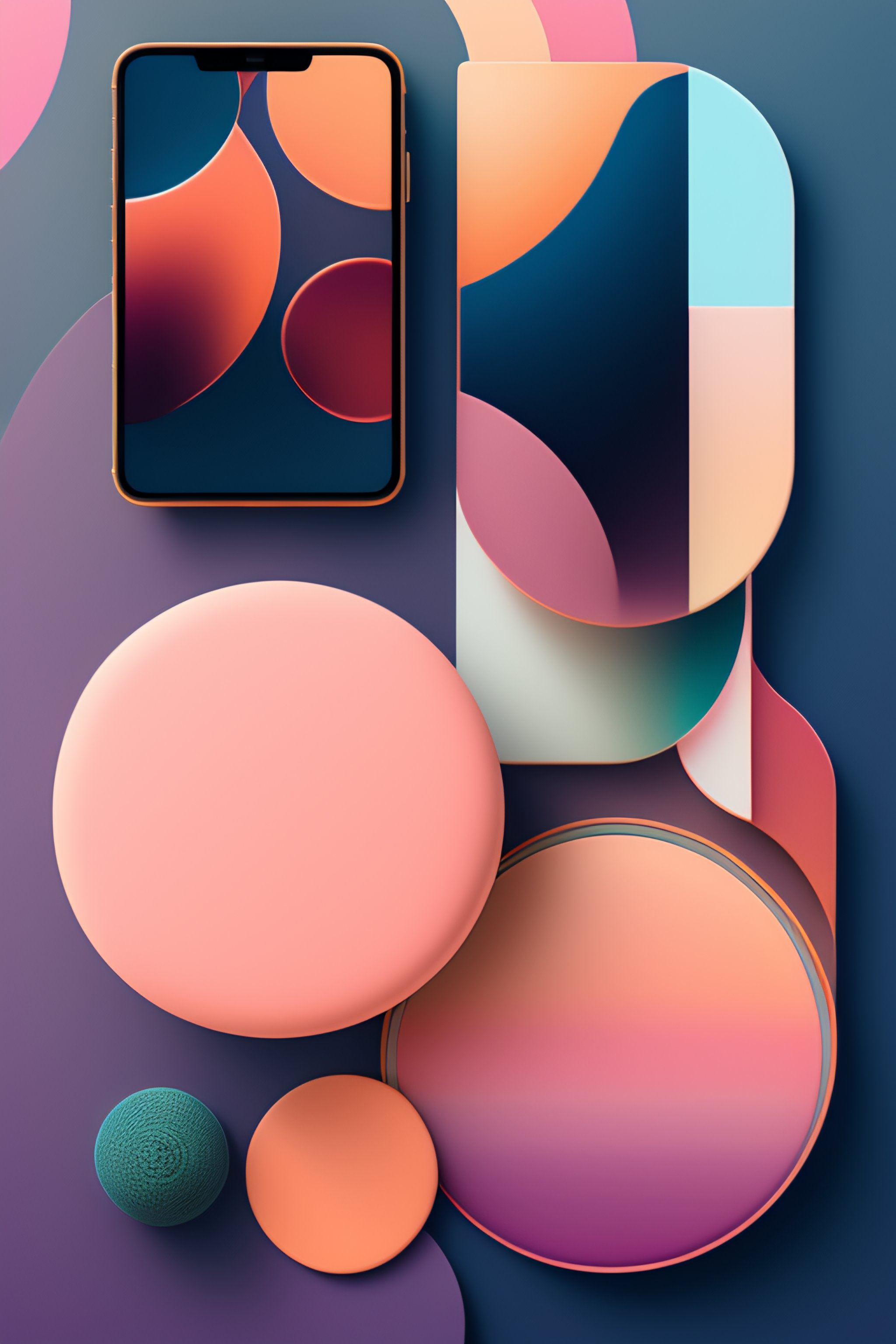 Lexica - "Create a feminine, 3d abstract design using a soft color ...