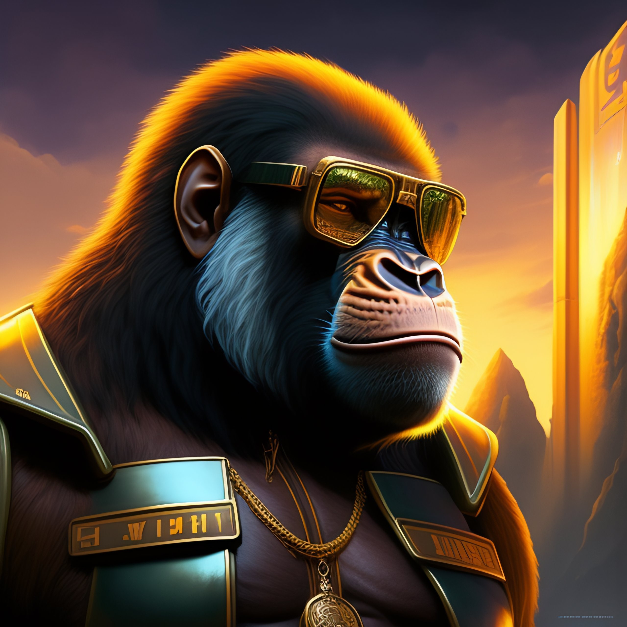 Lexica - Winston the ape from overwatch, square brim glasses, character ...