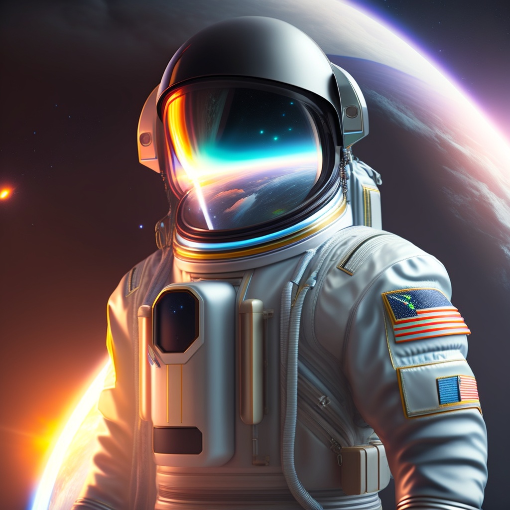 Lexica - A grey image with a guy in a space suit with 2 trains next to ...