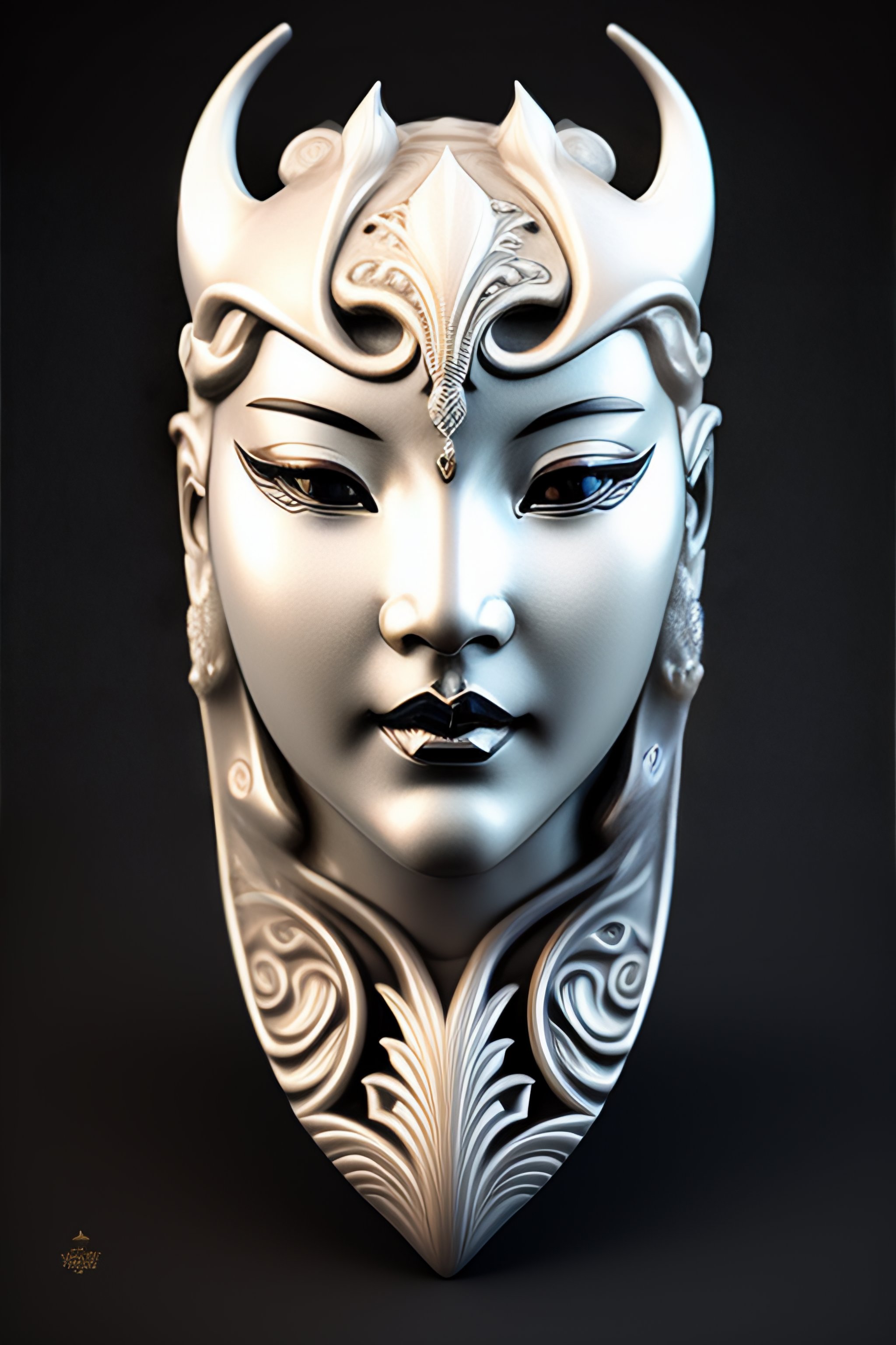 Lexica - Highly detailed beautiful organic molding, art nouveau mask ...