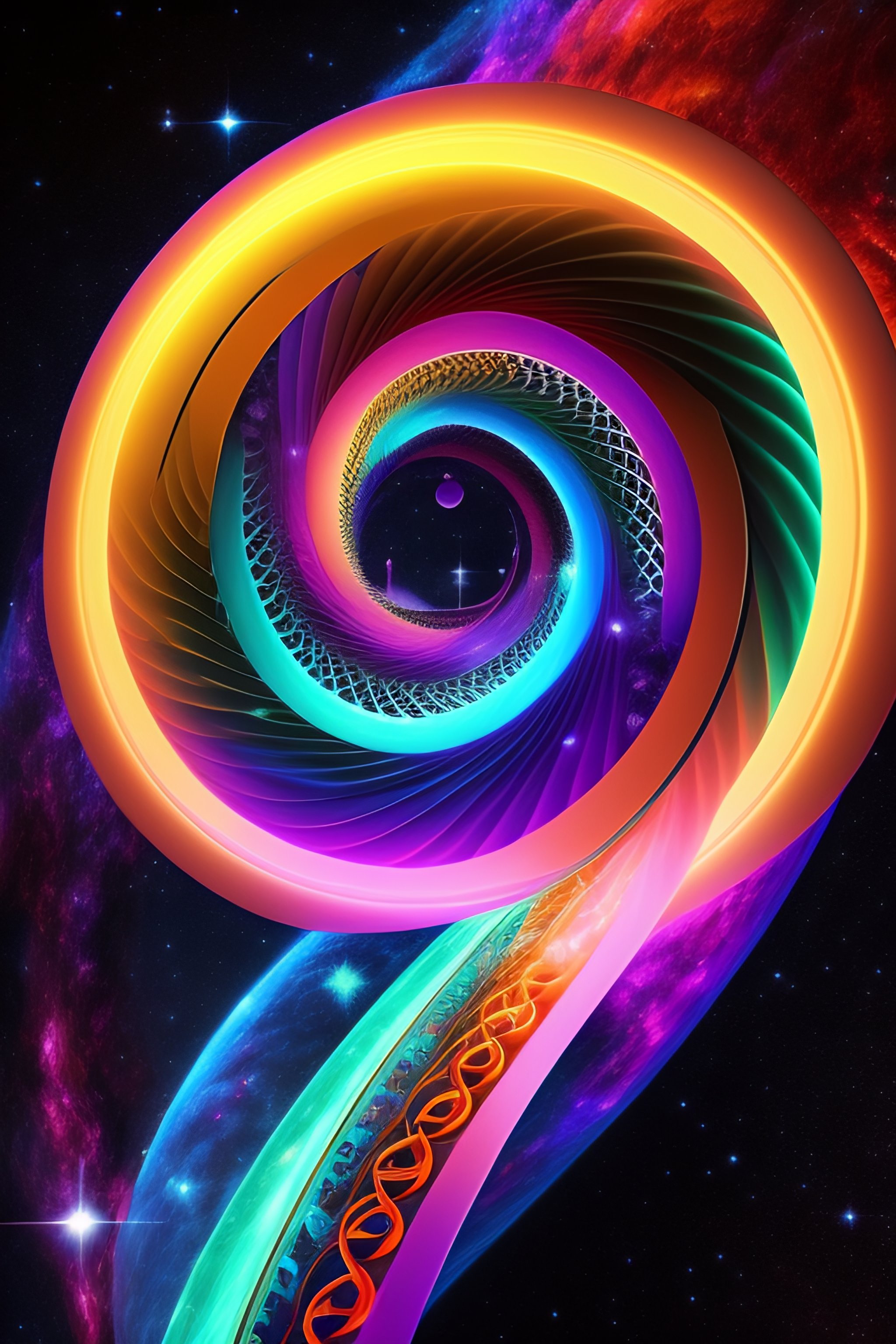 Lexica - A double helix and virus surrounded by mathematical equations ...