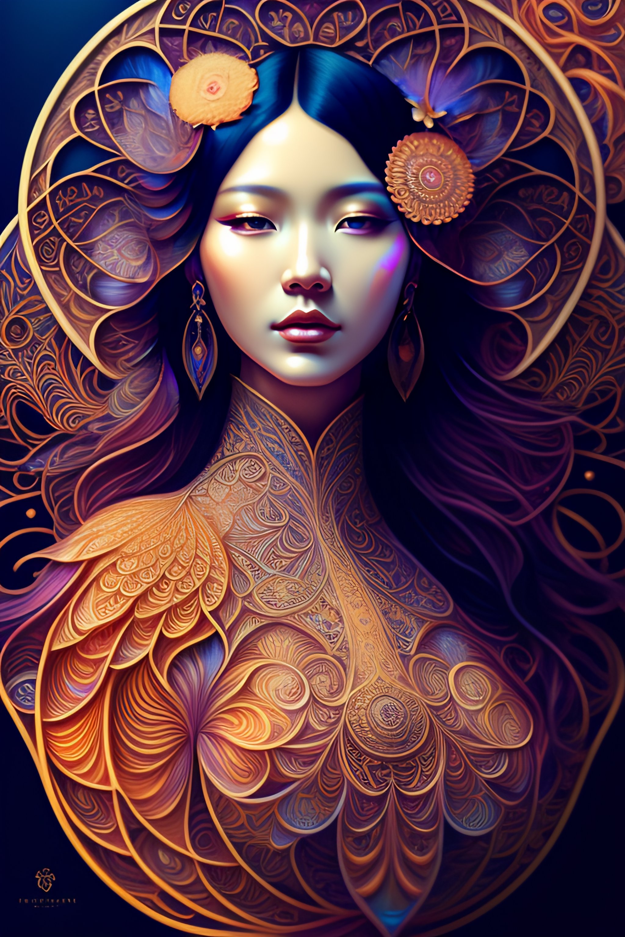 Lexica - Human flower by Android Jones, Earnst Haeckel, James Jean ...