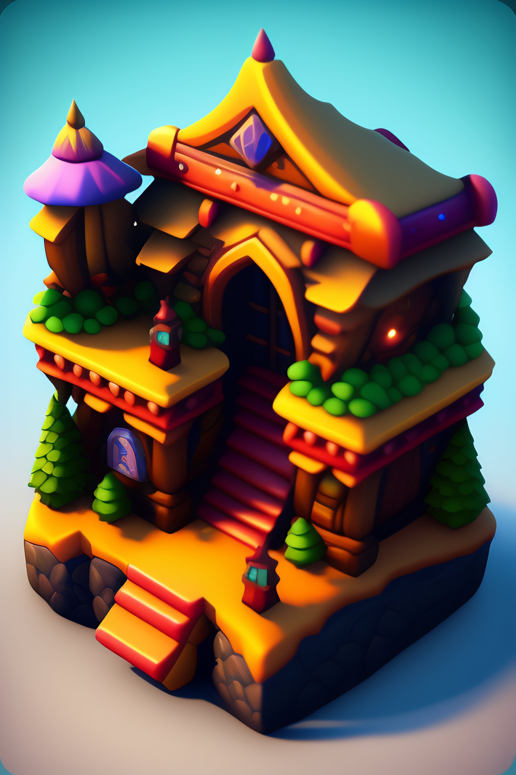 Lexica - 3d stylized game building