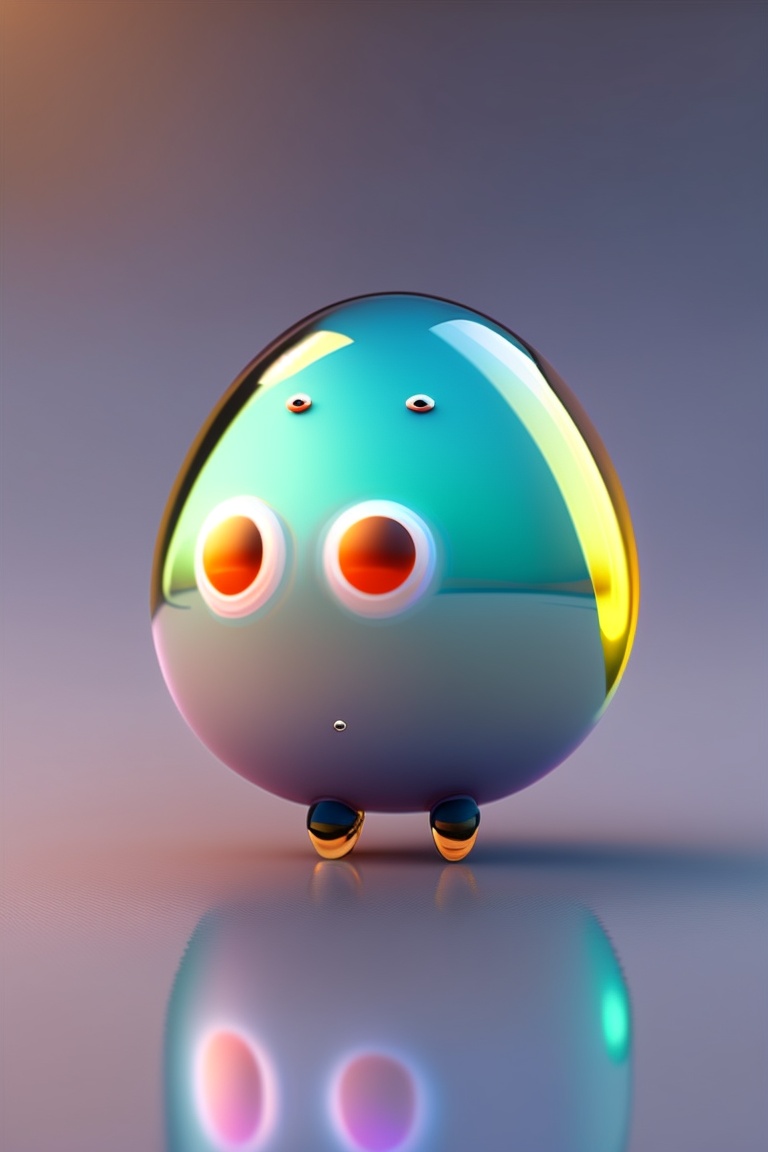 Lexica - Cute and adorable blob creature, small, round, like a drop of ...