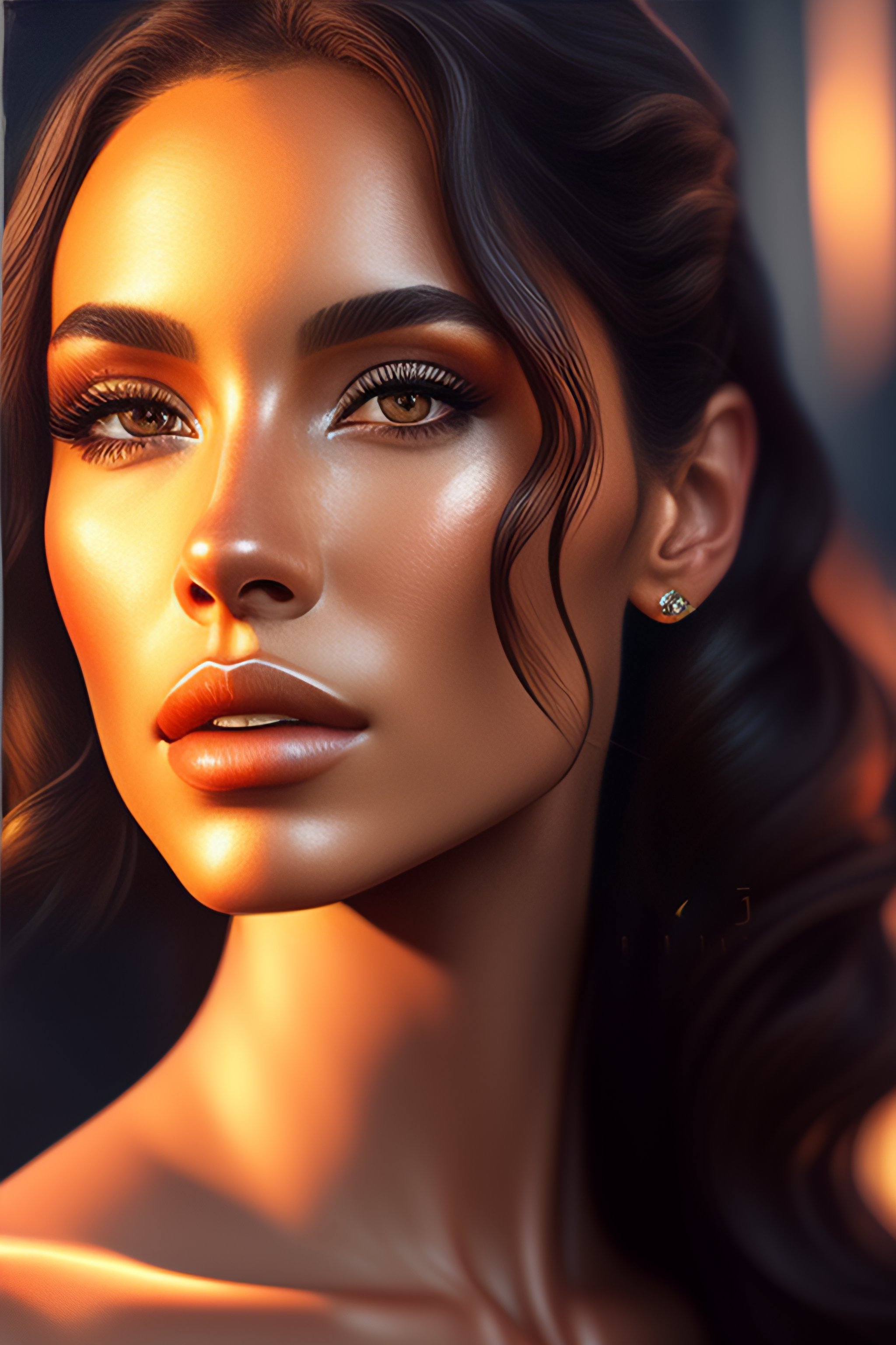 Lexica - Portrait of a gorgeous young woman, latin face, illustration ...