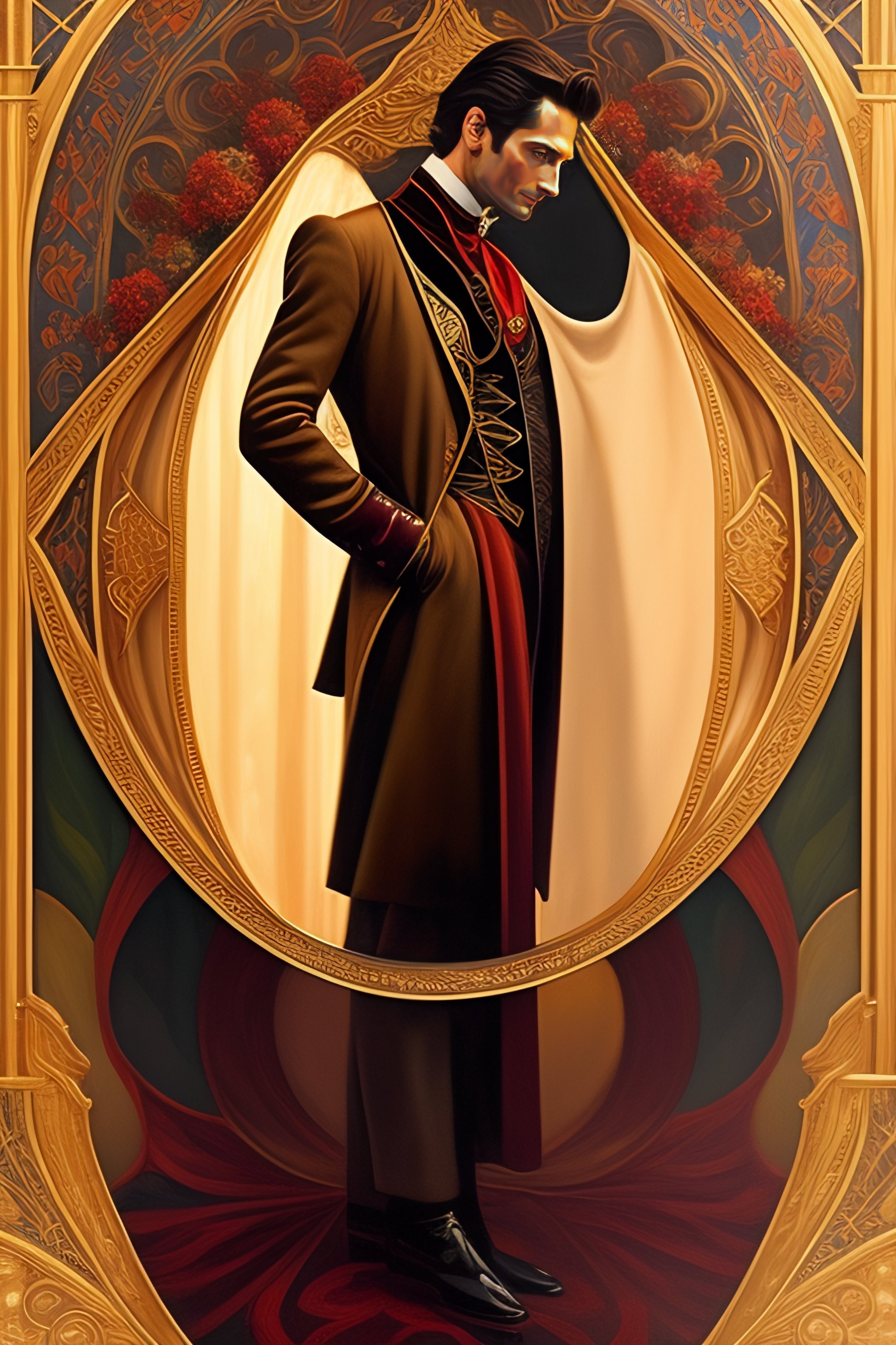 Lexica - Oil portrait of miles edgeworth, intricate, elegant, highly ...