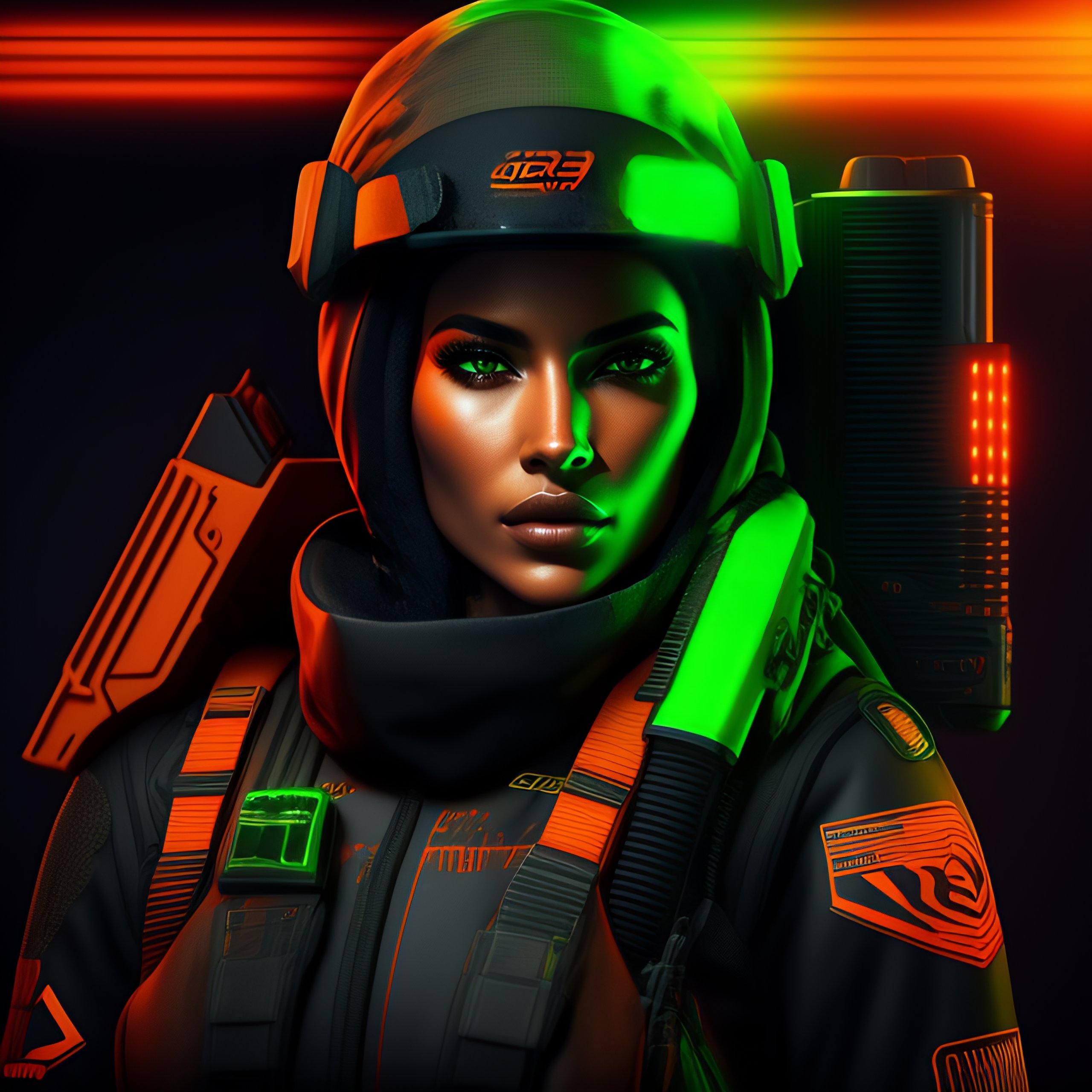 Lexica - CS-GO deluxe terrorist skin, hollographic orange and green ...