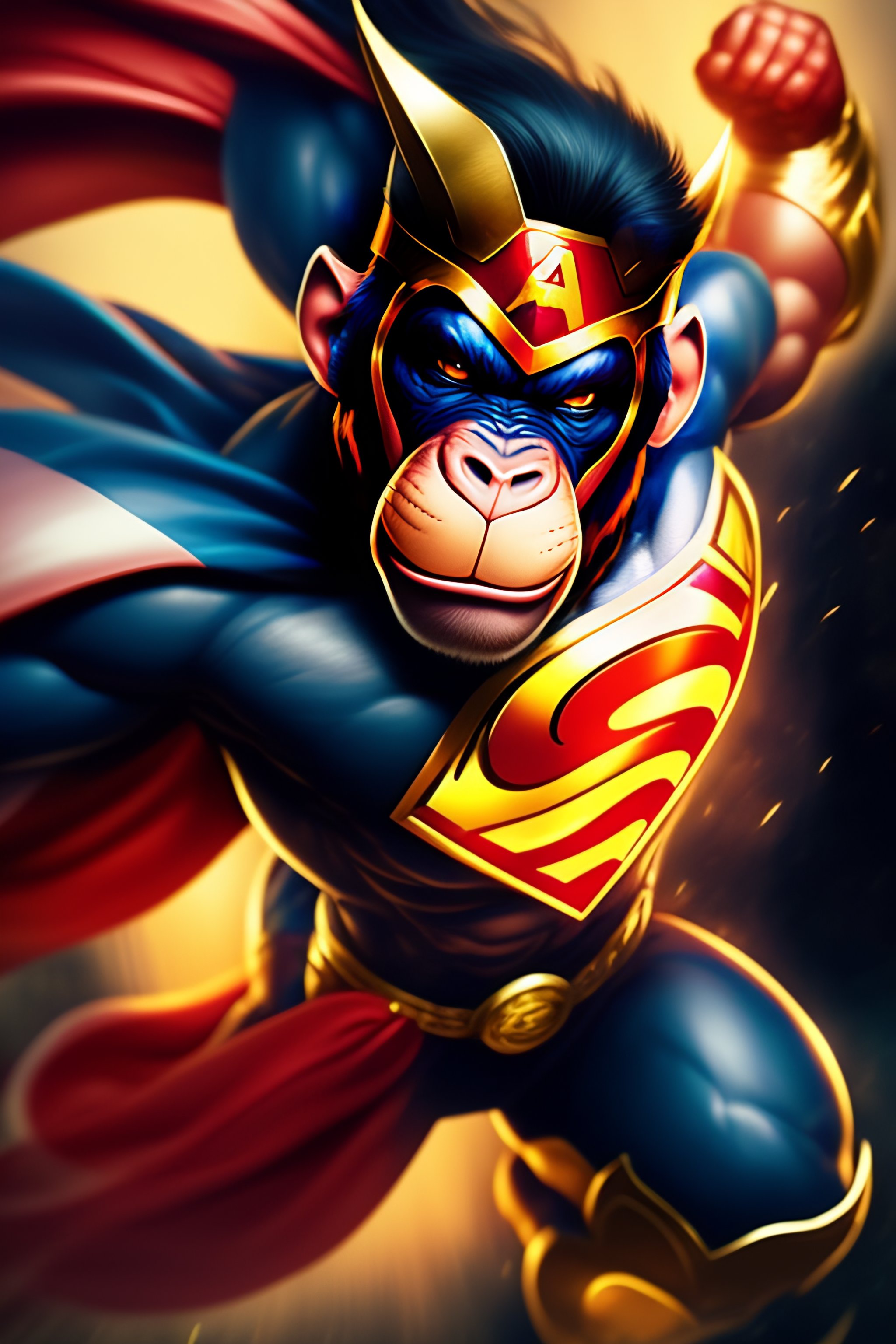 Lexica - Monkey super hero,comic book