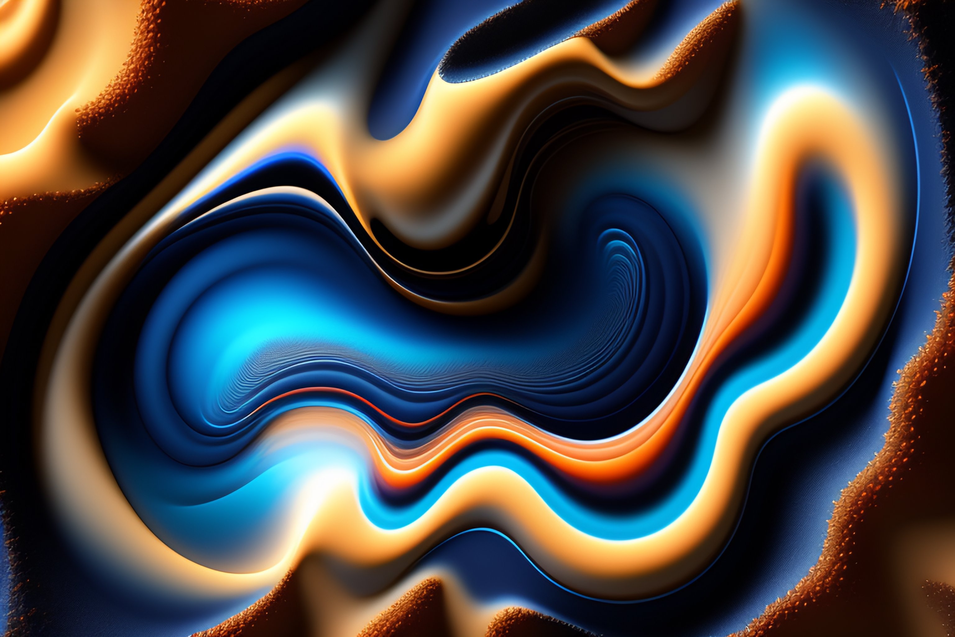 Lexica - 7d black Rugged Blue and Dessert Cream abstract optical ...