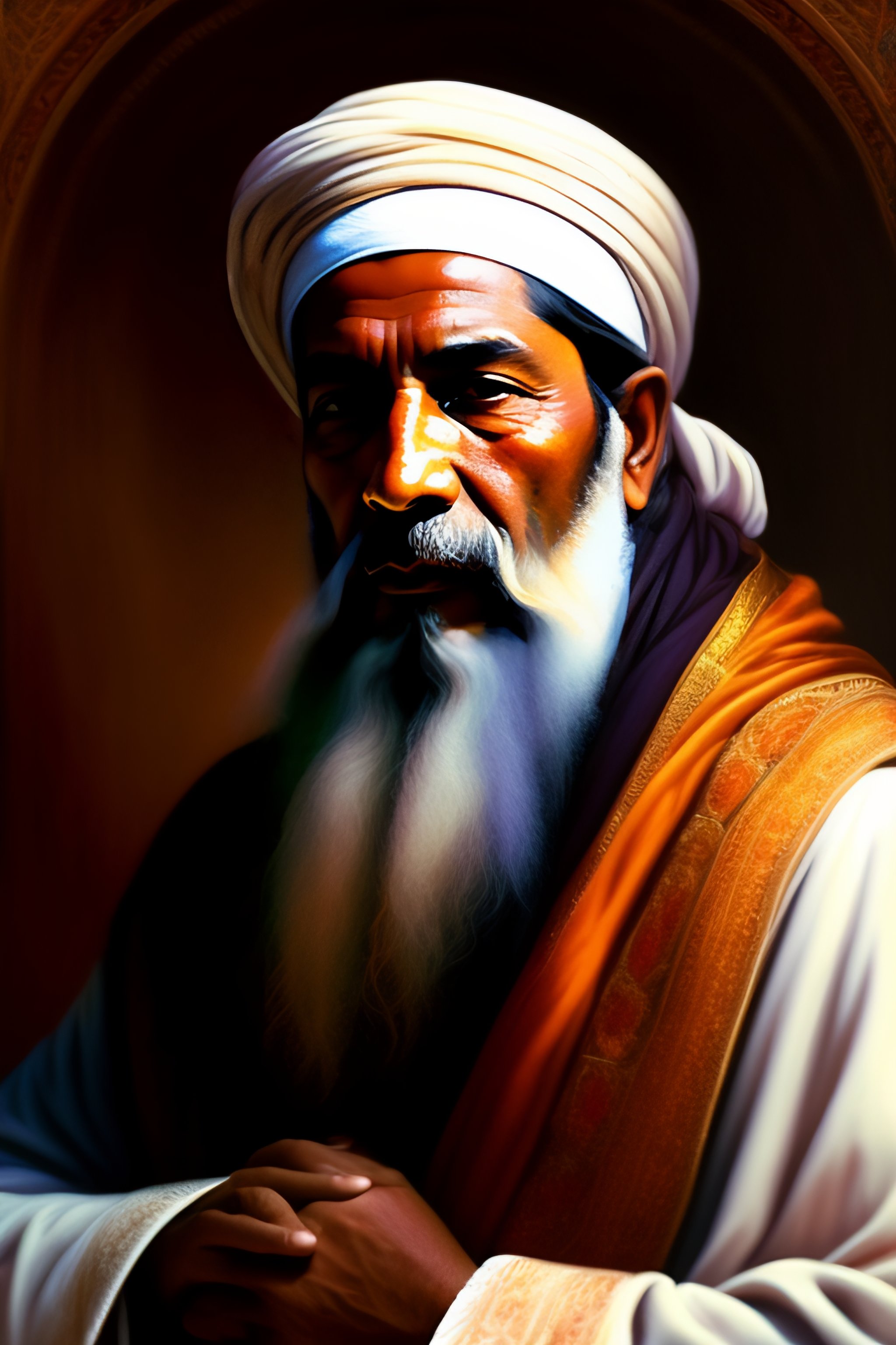 Lexica - A style portrait of a sufi named Rumi, contemplatin in ...