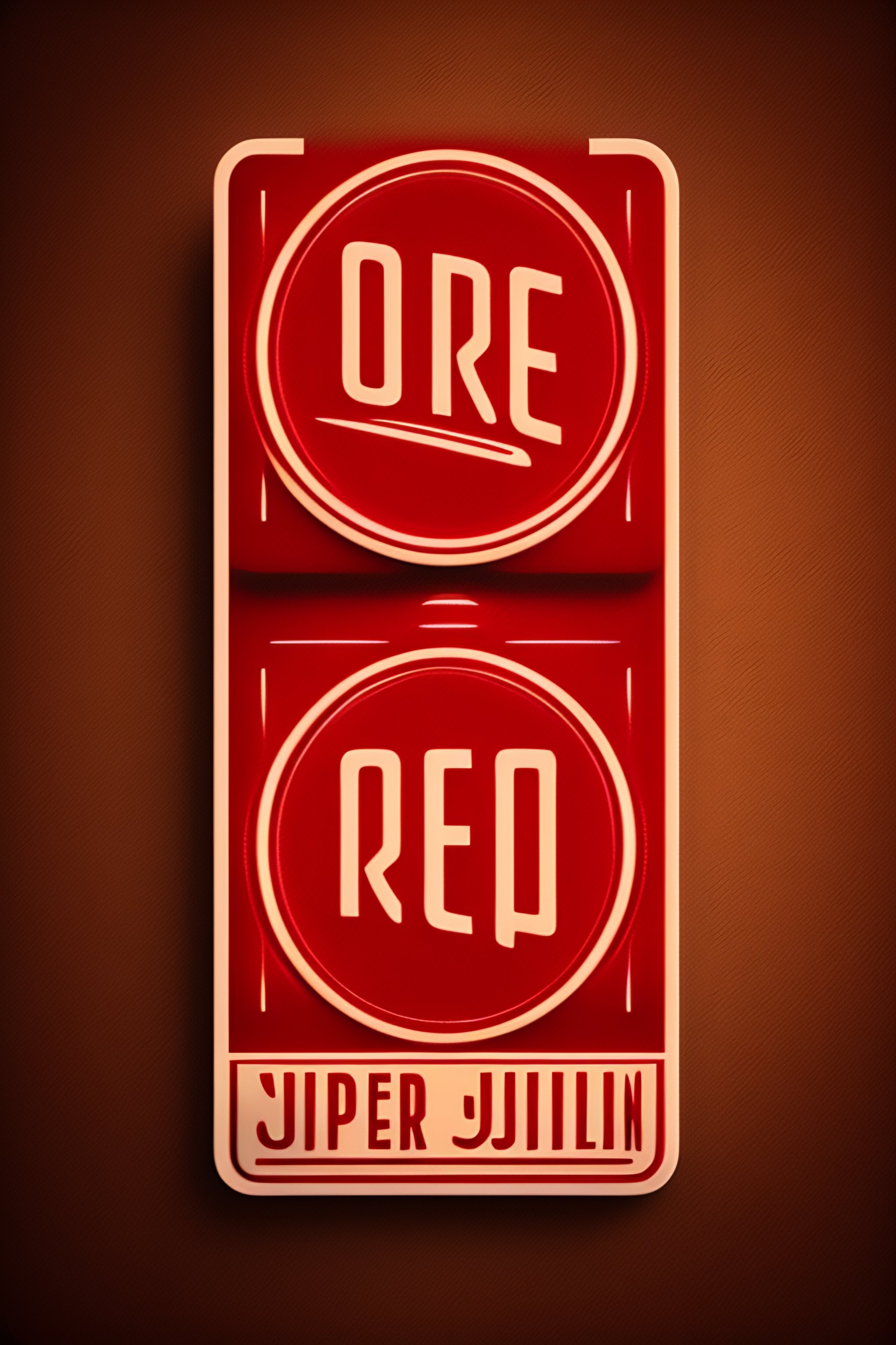 Lexica - Simple red vintage style stamp logo for a brand called Super ...