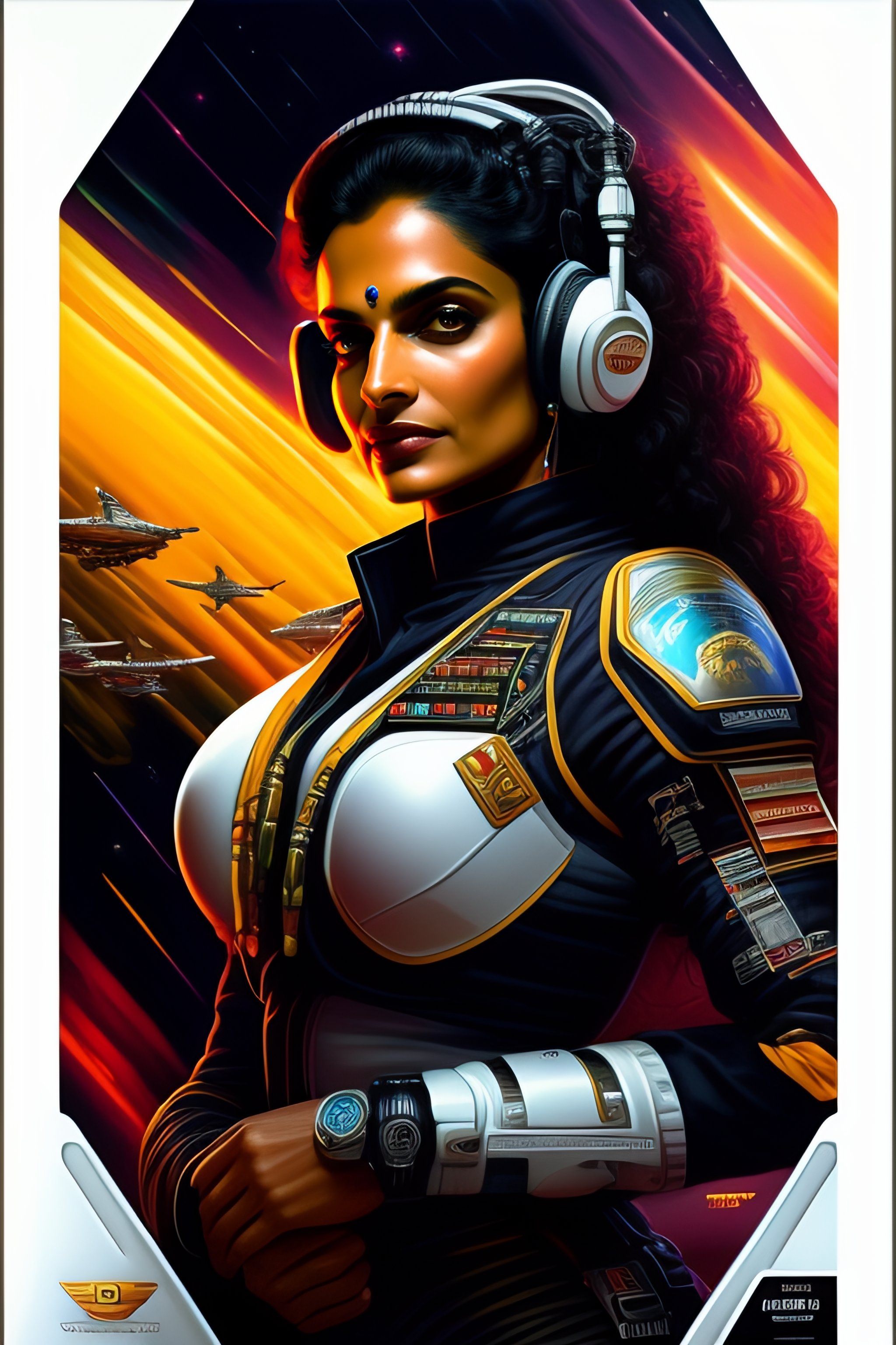 Lexica - Deepuka padukone as cyborg pilot wired to commands, detailed ...