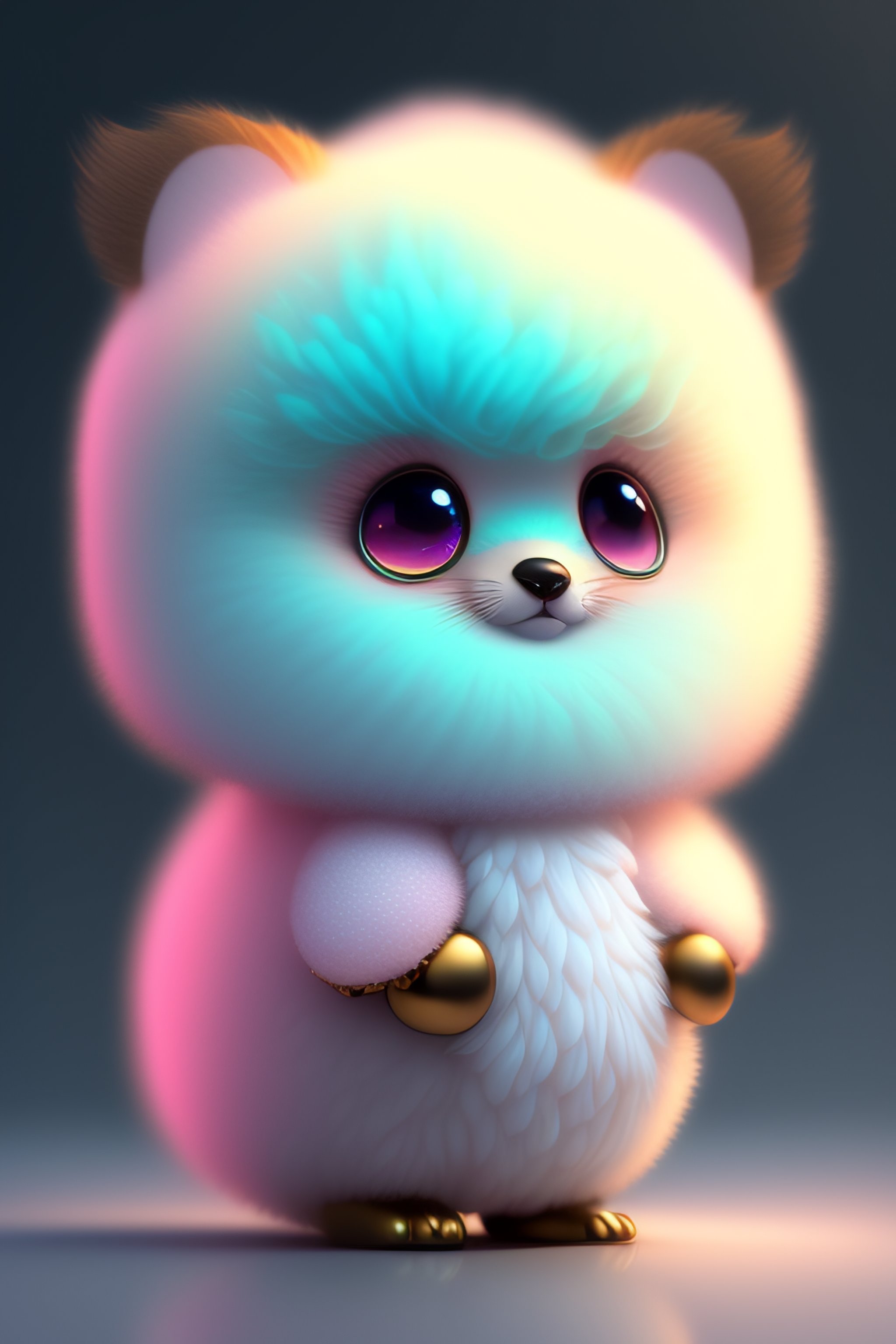 Lexica - Cute and adorable cartoon fluffy baby rhea, fantasy, dreamlike ...