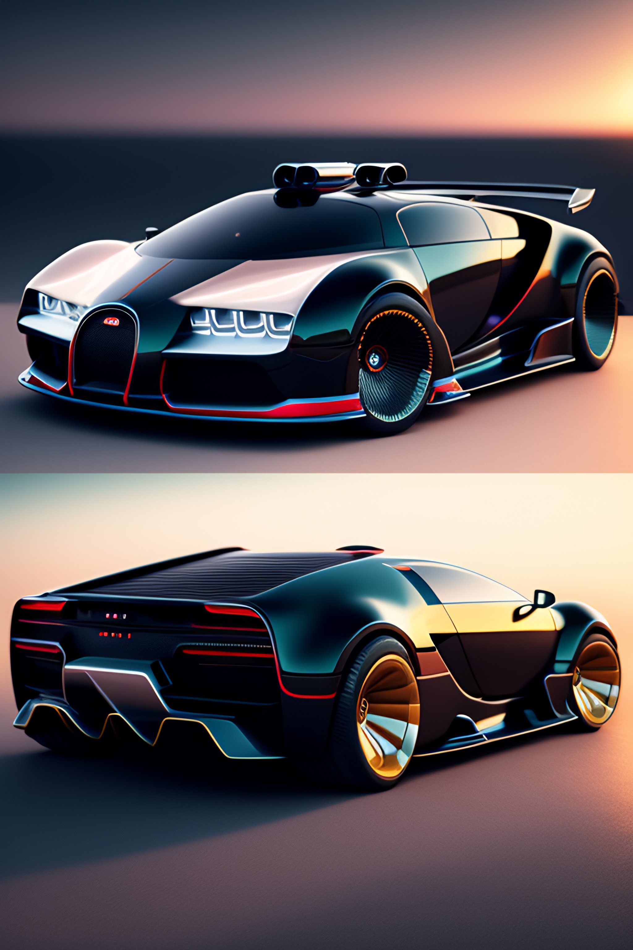 Lexica - A mix between a Bugatti and a Delorean, HDR, 4k, photorrealist ...