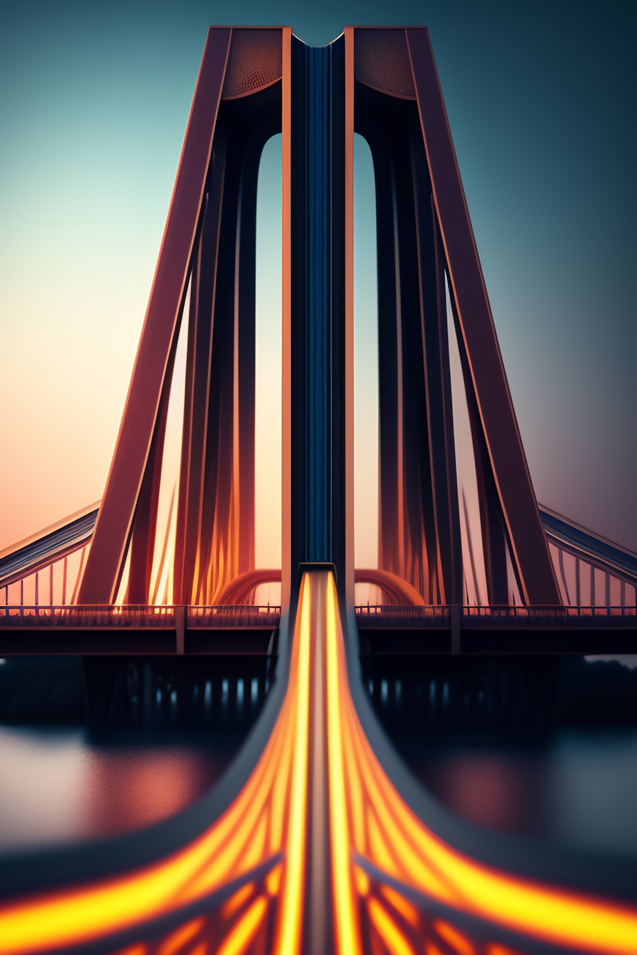 Lexica - Logo of the bridge for AI, digital graphic design, trending on ...