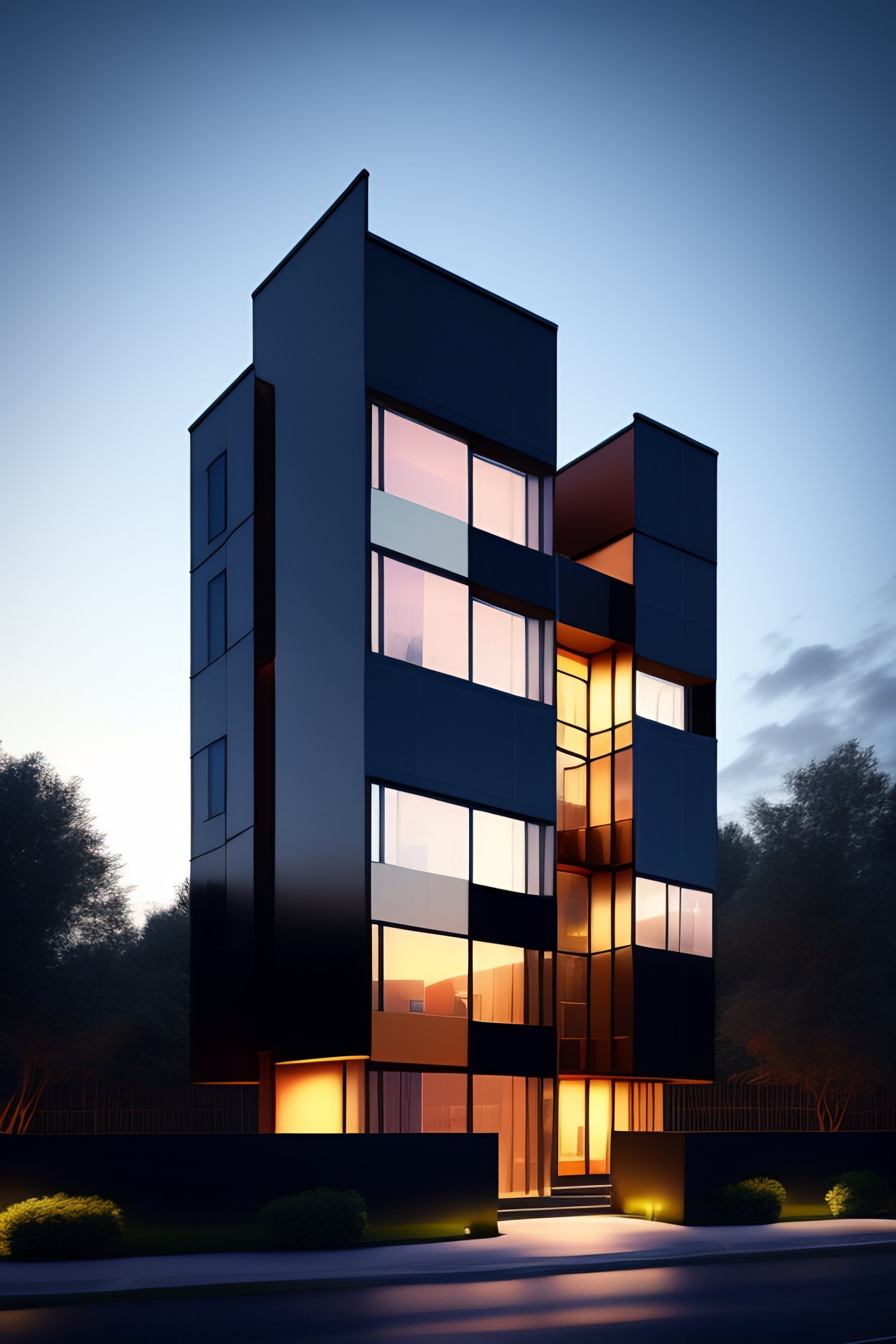 Lexica - Contemporary architectural rendering of a multi - family ...
