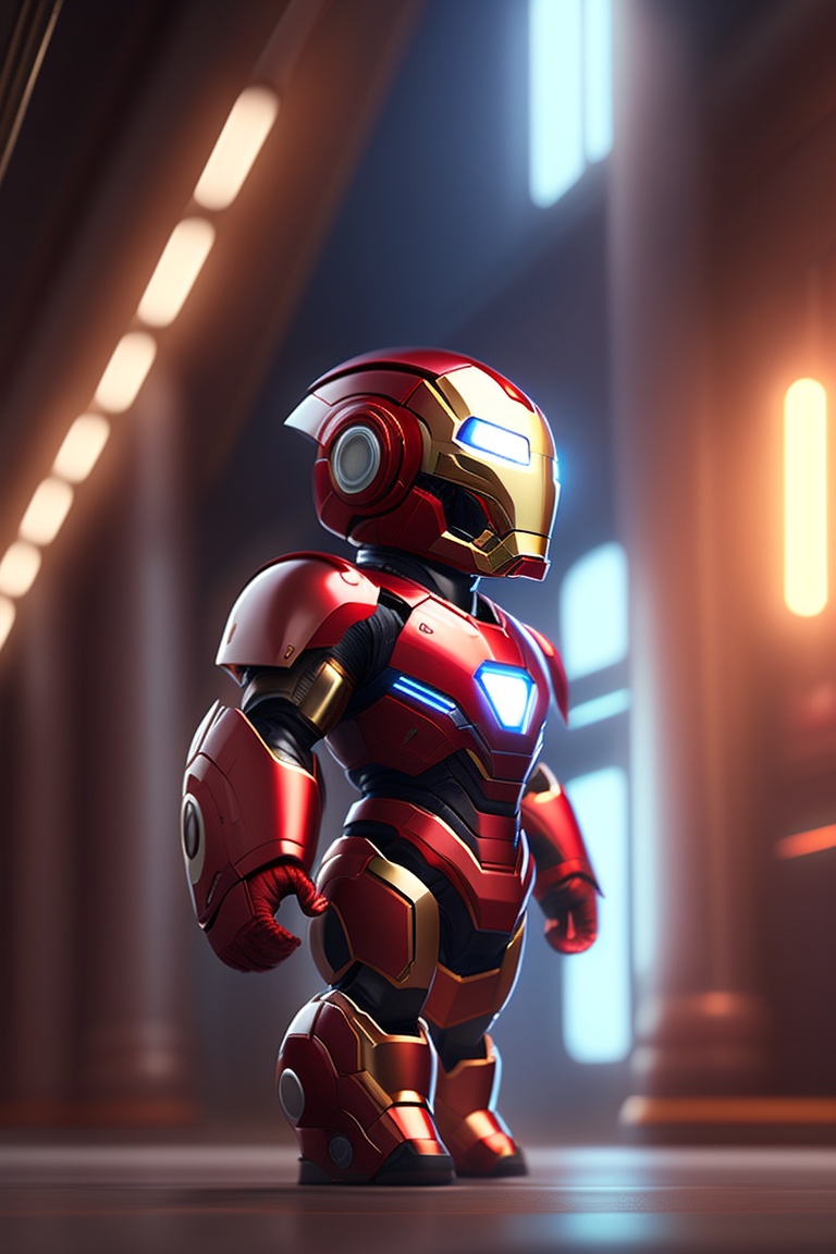 Lexica - Hanging cute little humanoid Iron Man, Unreal Engine ...