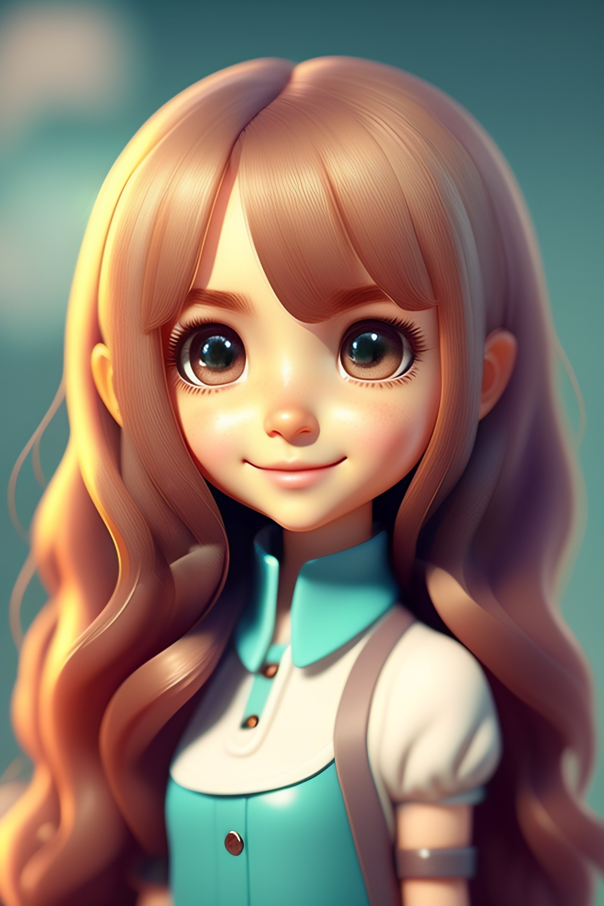 Lexica - Design me a small, cute, fluffy and charming fictional girl ...