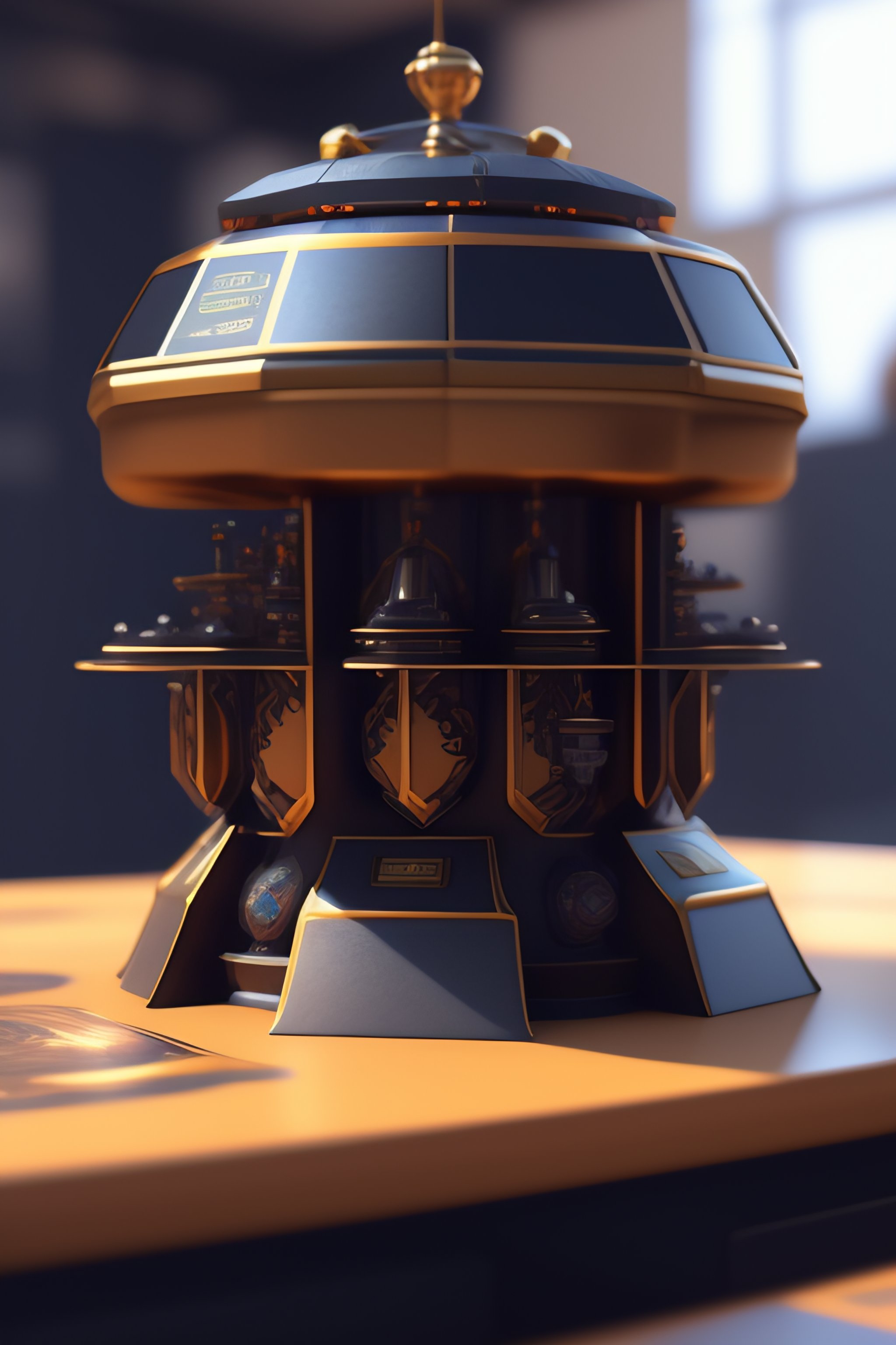Lexica - A drawing of a machine that is on a table, concept art by ...