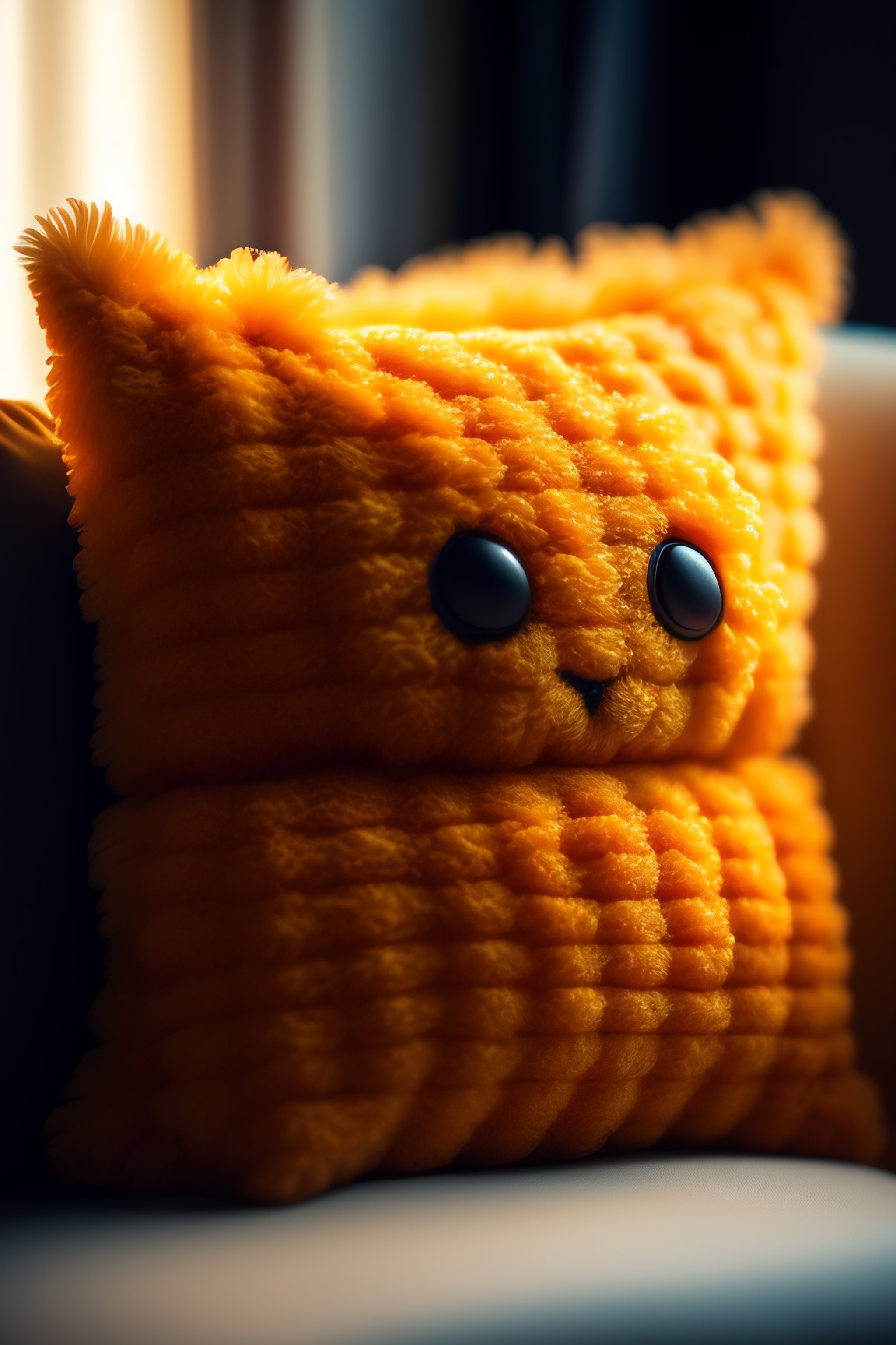 Lexica - A fluffy baby alien droid on a pillow, sci-fi, high quality ...