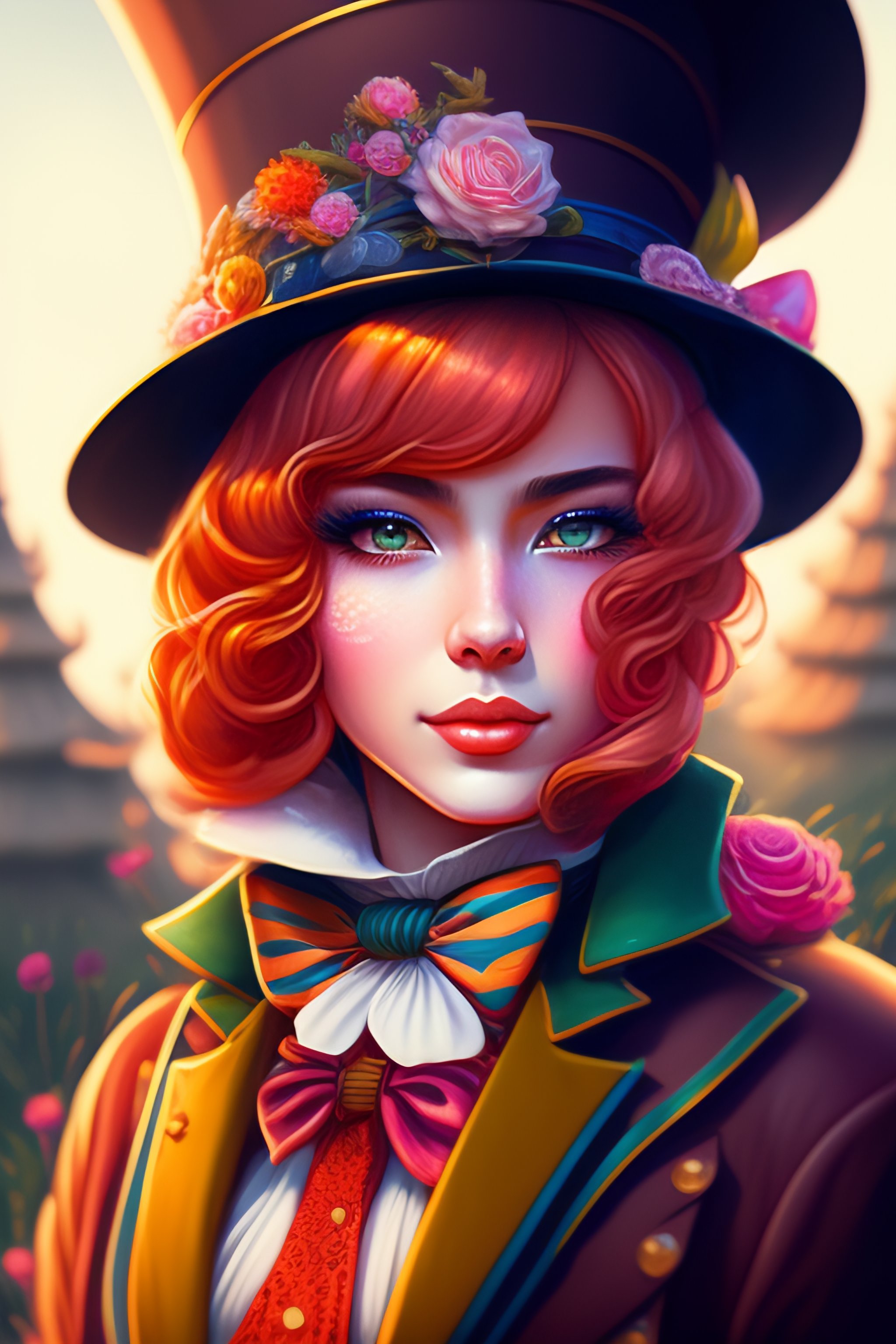 Lexica - Alice in wonderland dressed in a Mad Hatter fashion, 4k ...