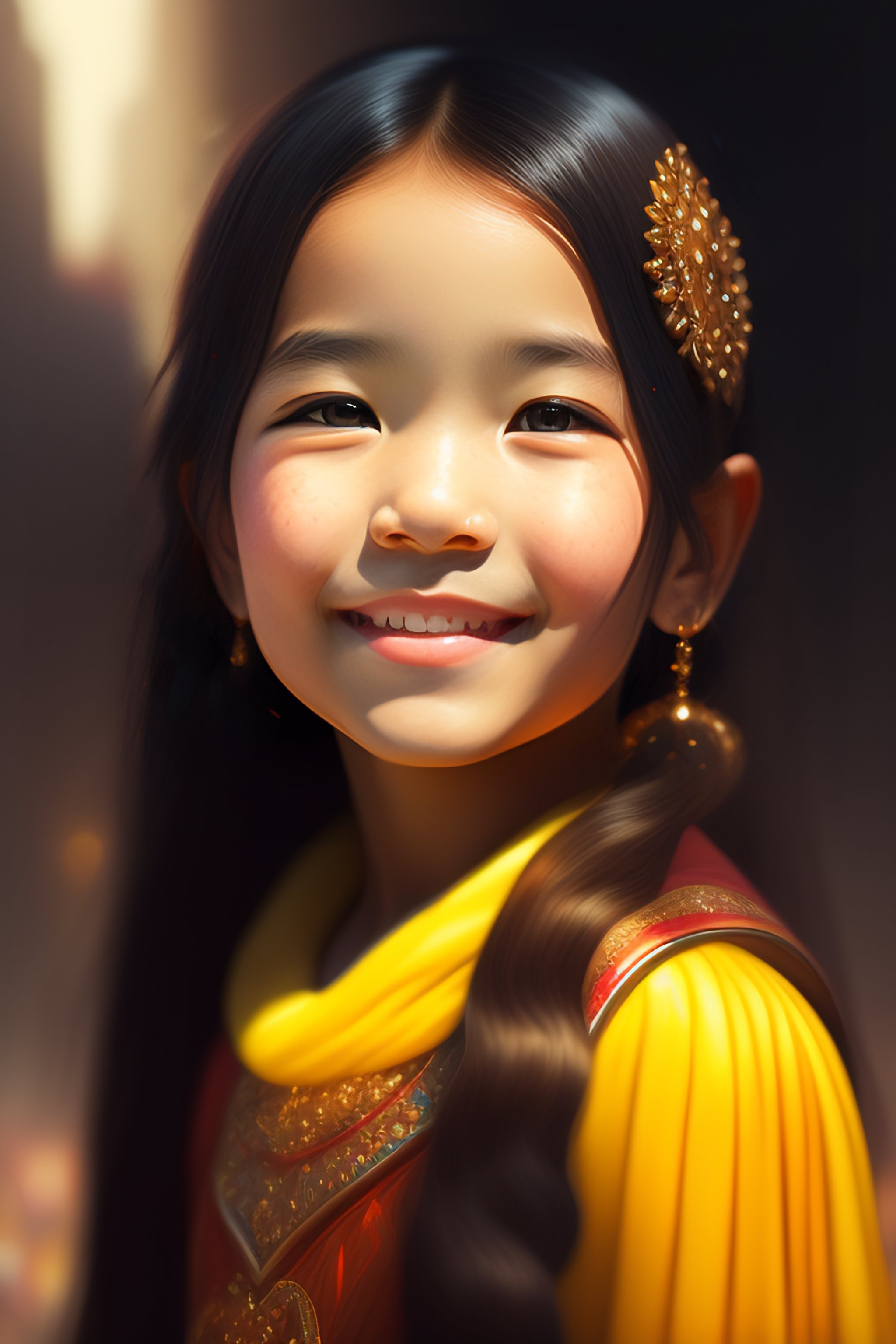 Lexica - Trojan little girl, joyful, close - up portrait, intricate ...
