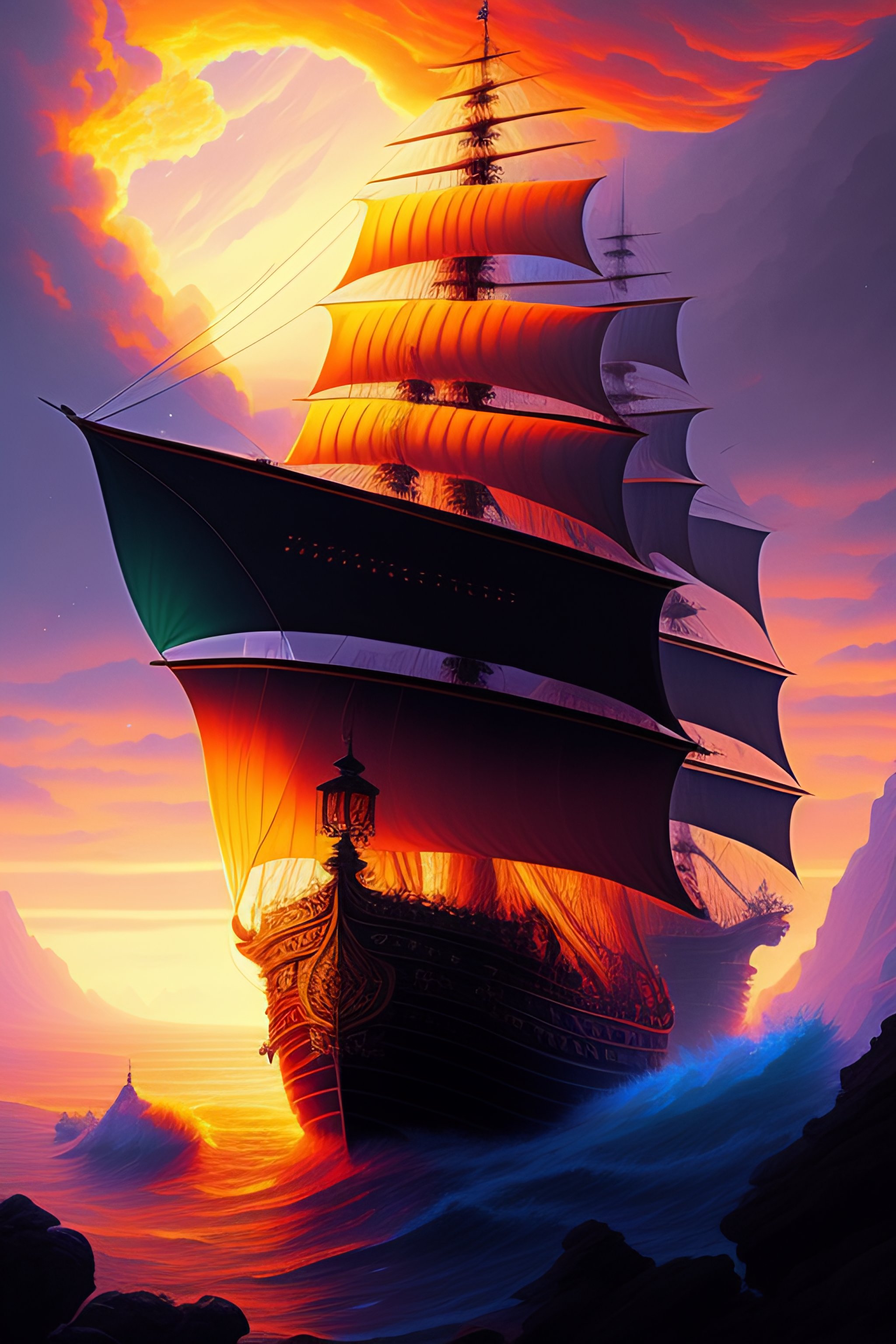 Lexica - Pirate, centered, symmetry, painted, intricate, volumetric ...