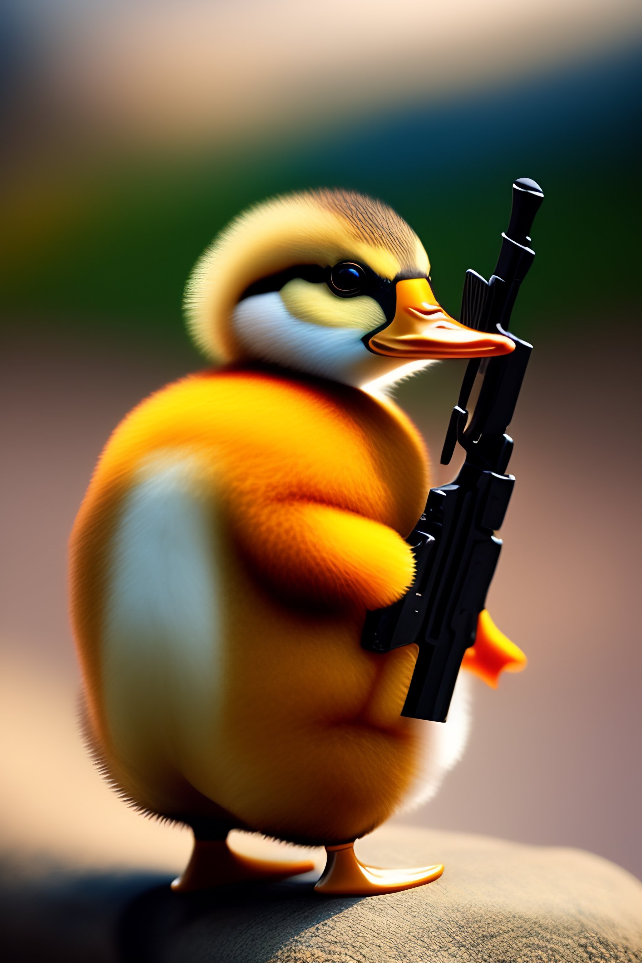 Lexica - Duck with gun