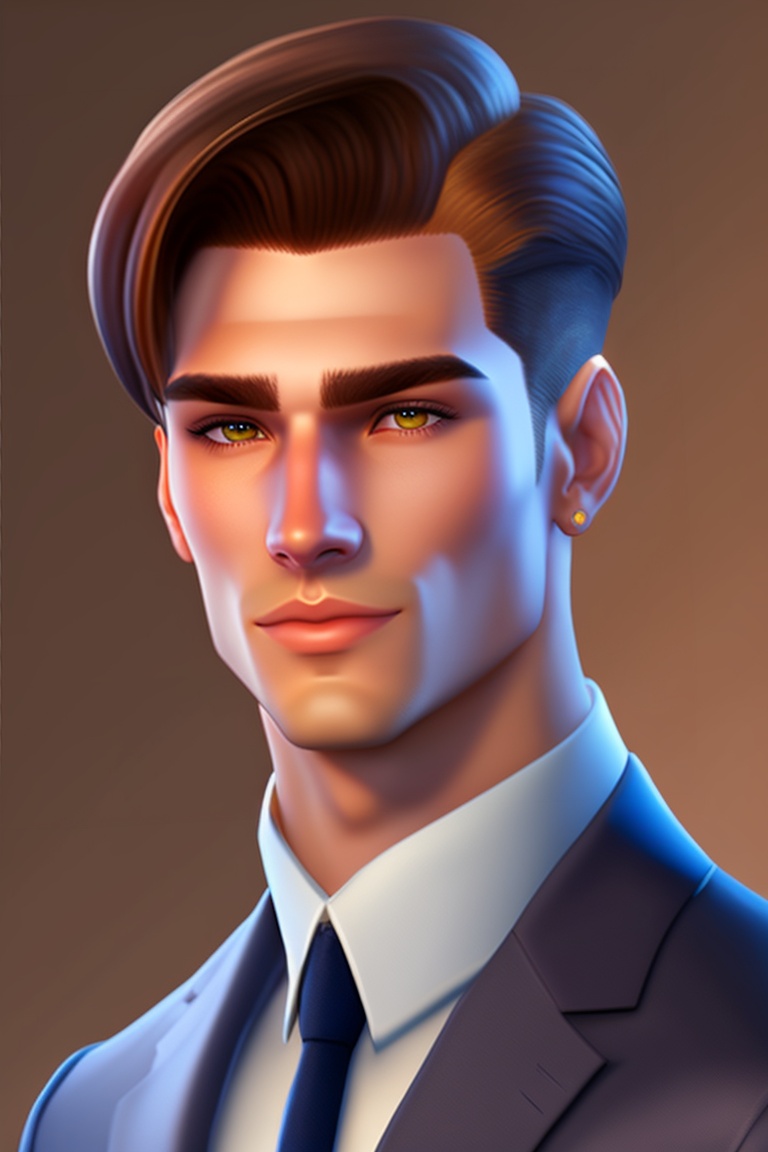 Lexica - Male Fair complexion Well-defined jawline, medium-sized nose ...