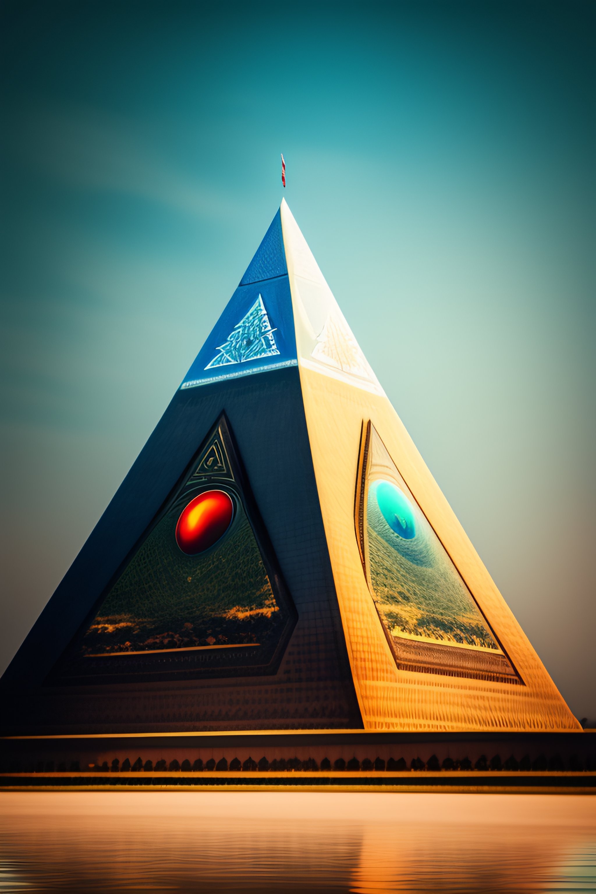 Lexica - Evil walking creature all seeing eye pyramid