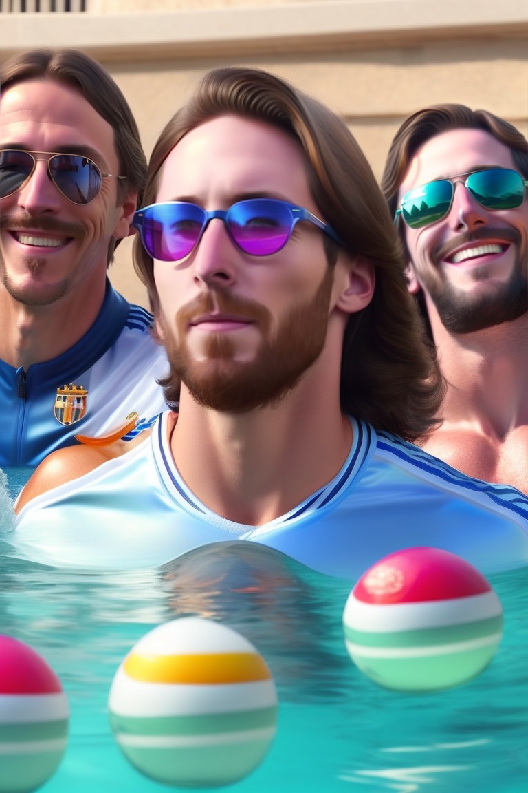 Lexica - Pool party with pablo iglesias, john lennon, florentino perez ...