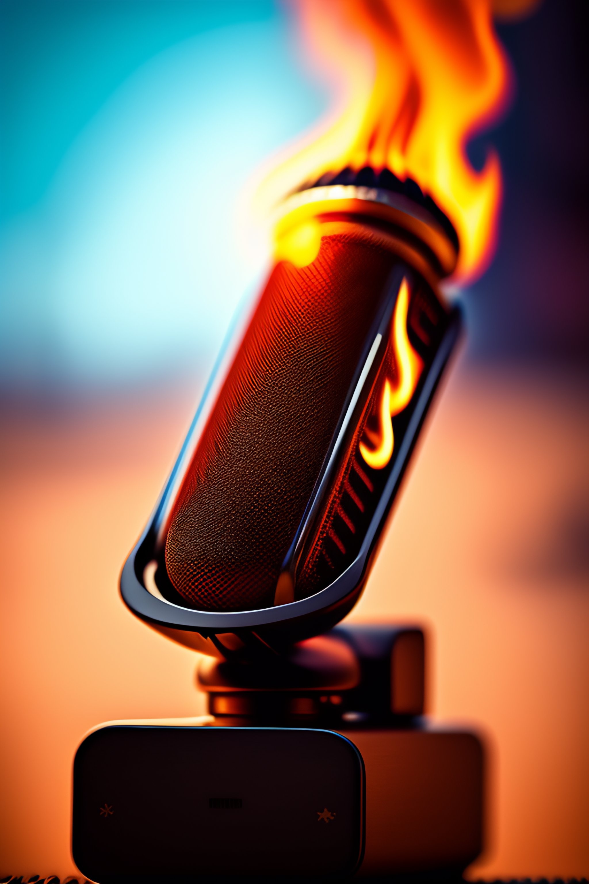 Microphone Wallpaper Fire
