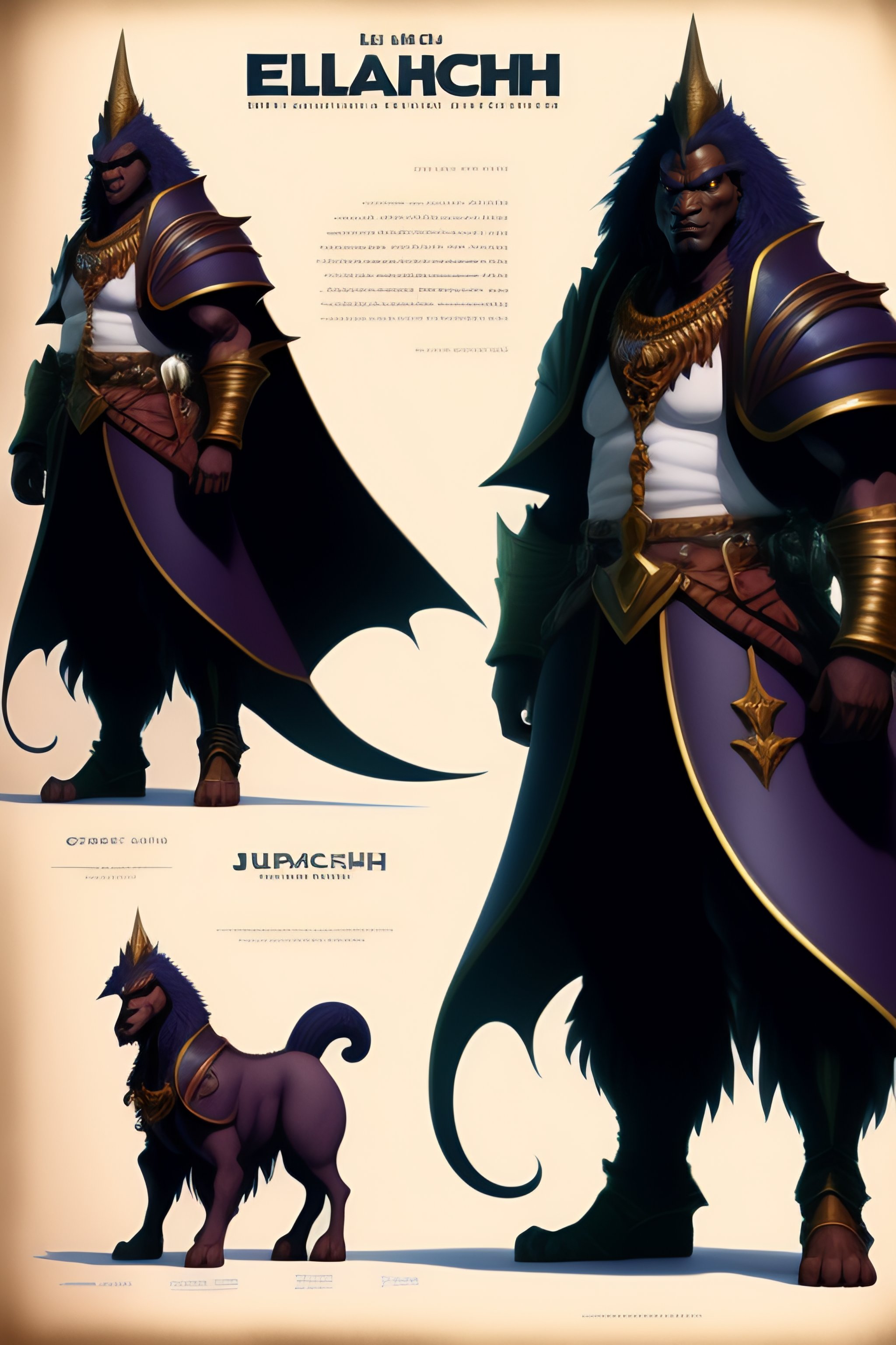 Lexica - Eldrich monster model sheet