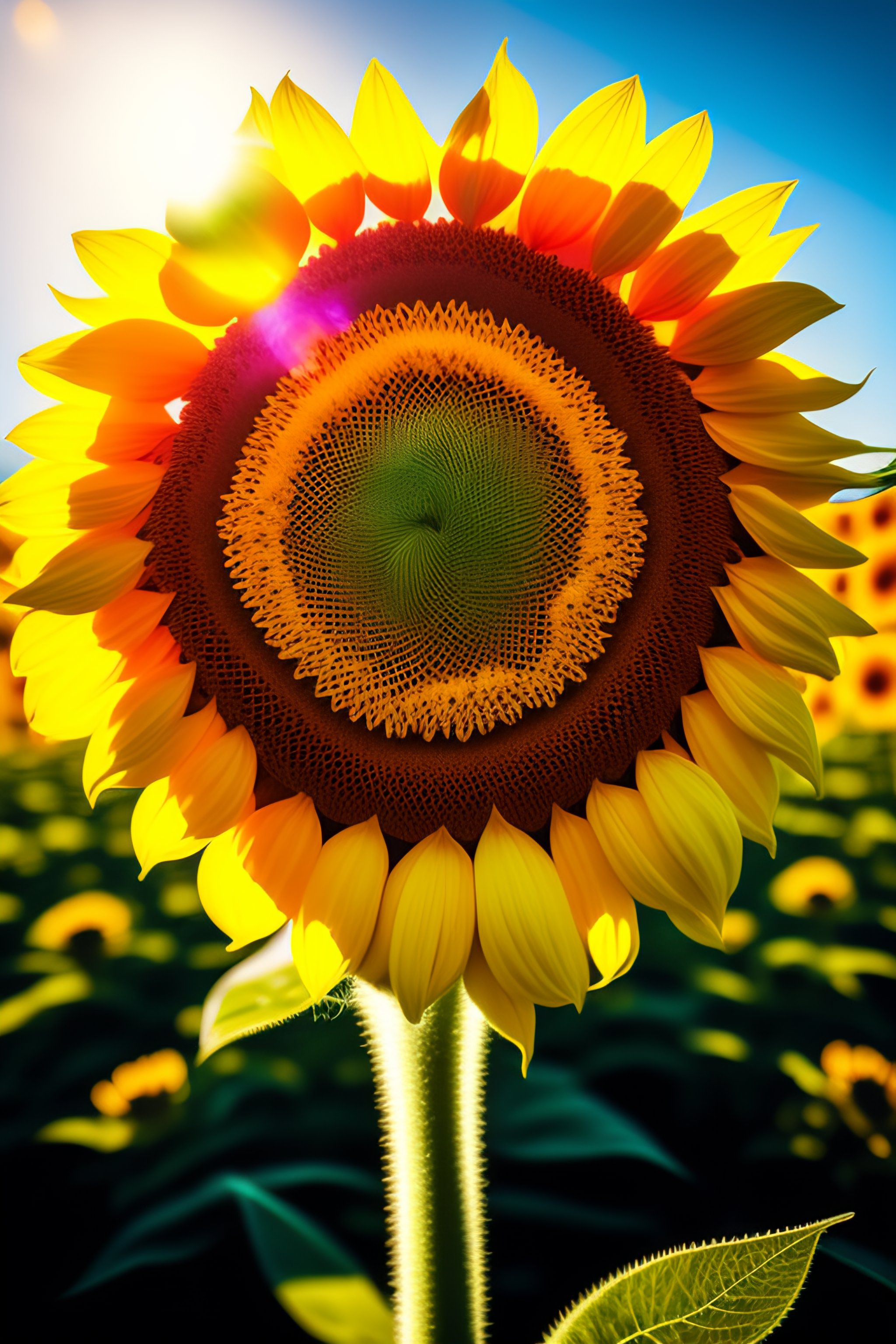 Lexica - A photograph of a sunflower wearing sunglasses on in the ...
