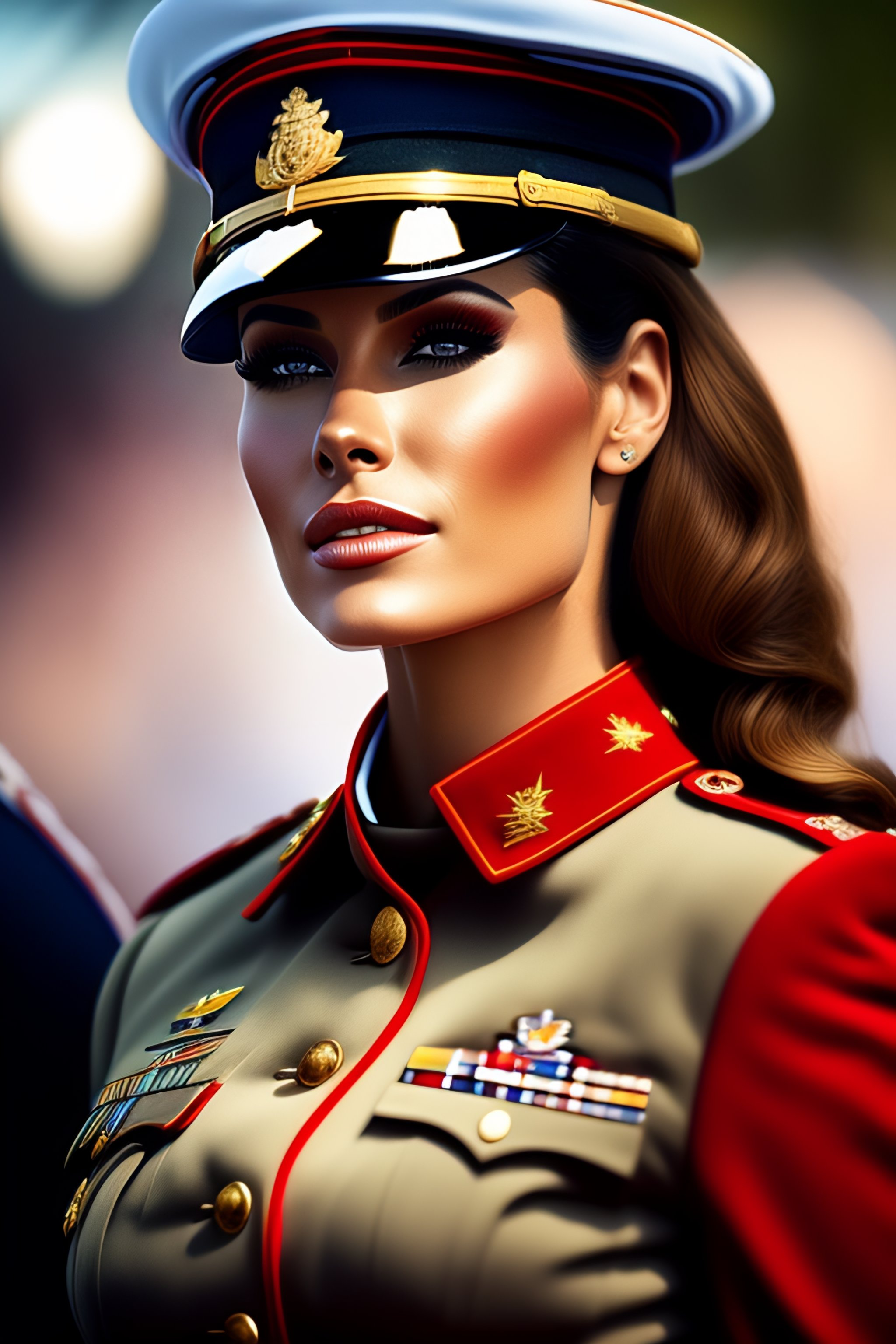 Lexica - Beautiful woman in marine uniform