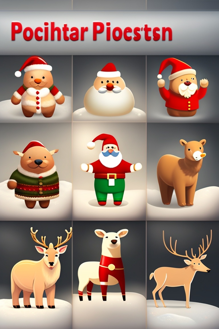 Lexica - Christmas, santa, snow, reindeer, rudolph, polar bear