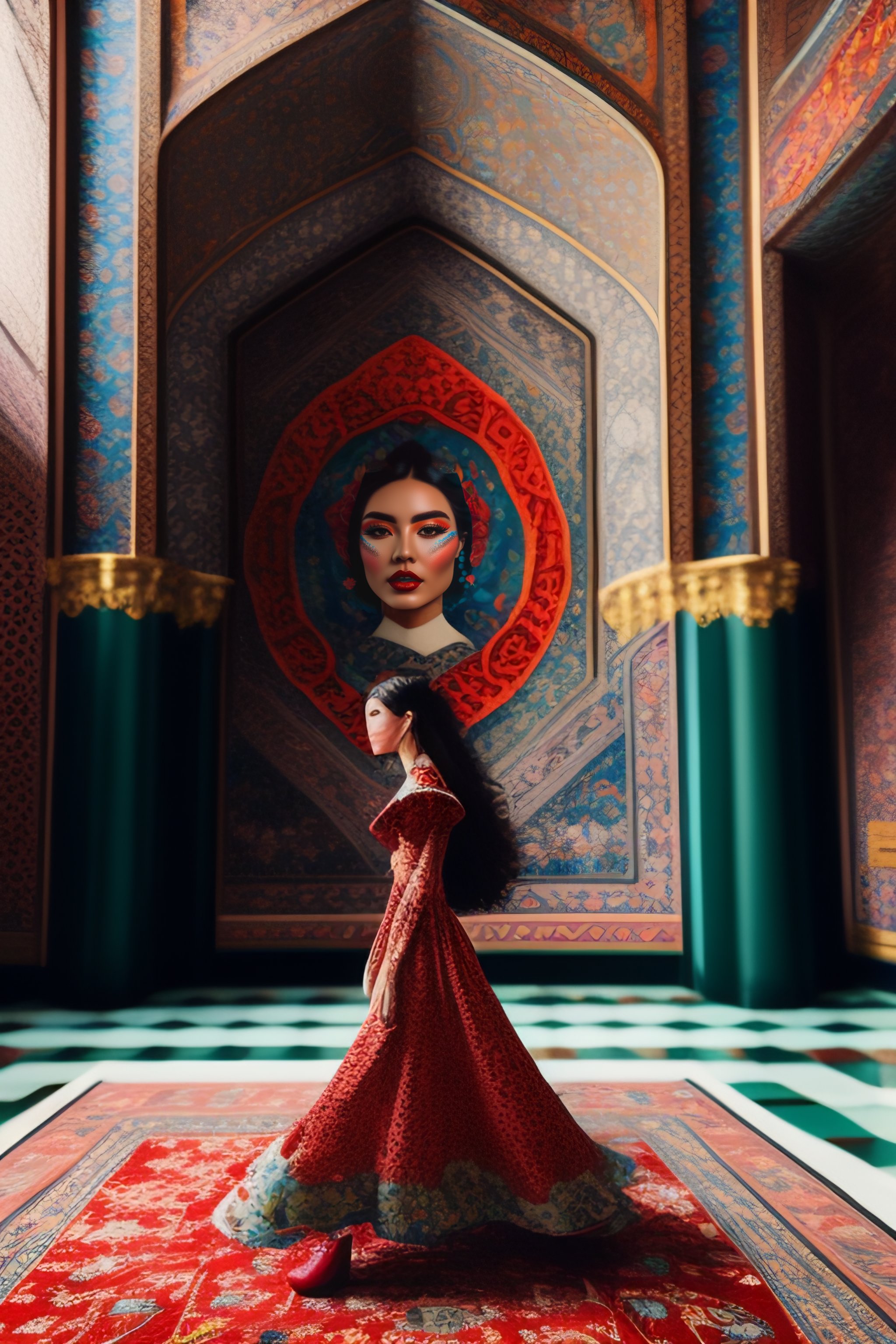 Lexica - Persian pop art , fashion style, urban art , Persian Carpet ...