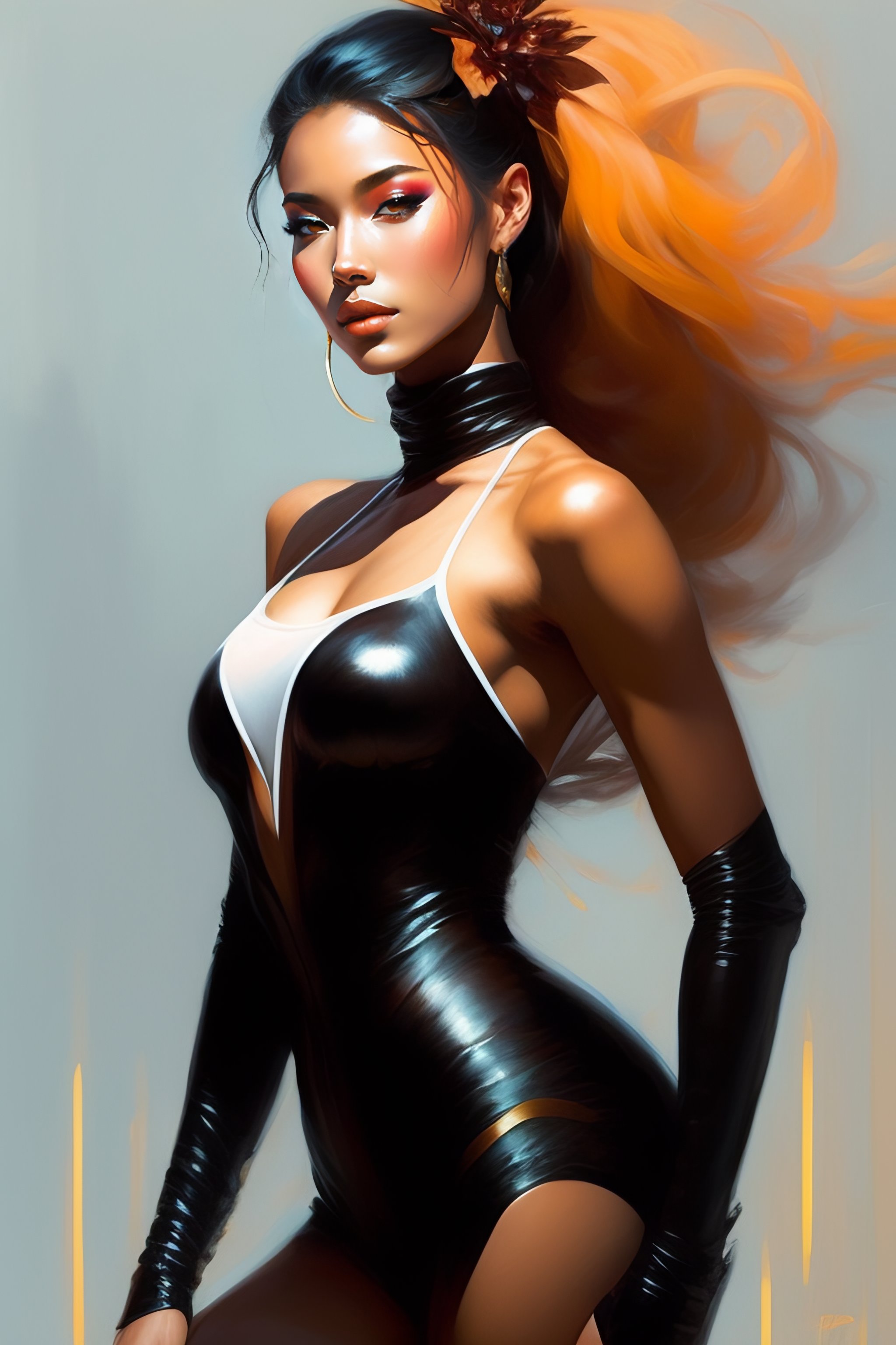 Lexica - Dancer, digital portrait, beautiful, artstation, comic style, by artgerm, guy denning ...