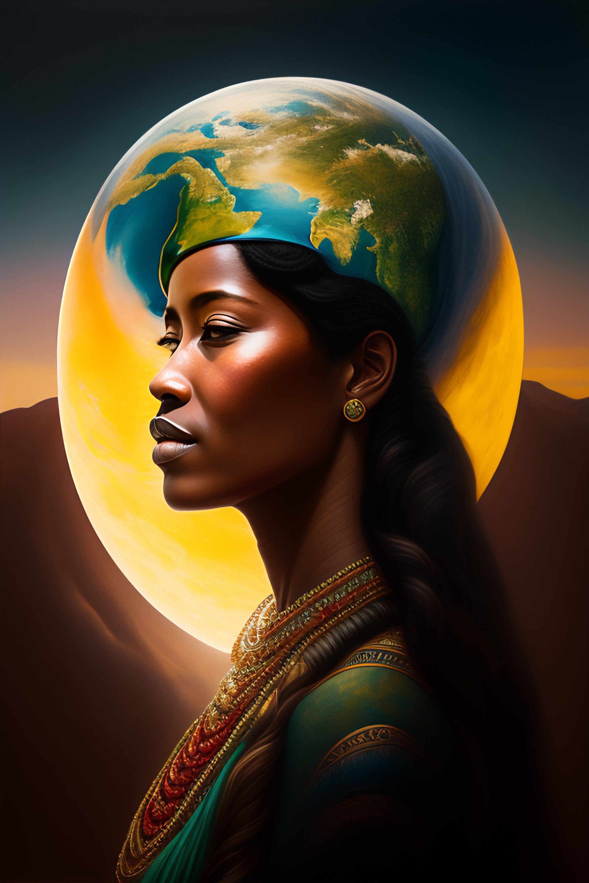 Lexica - Portrait of a spiritual earth mother