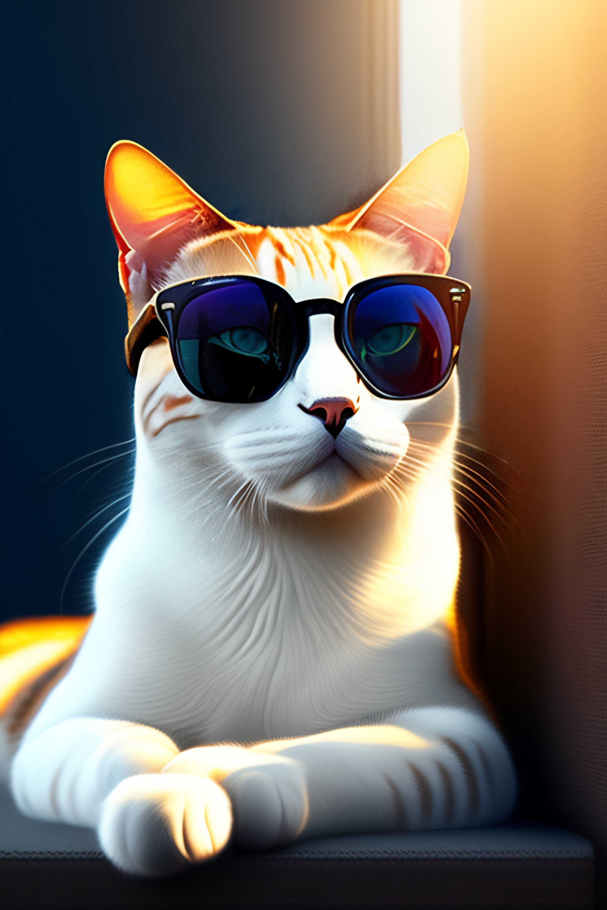 Lexica - Generate a realistic picture of a realistic cat wearing ...