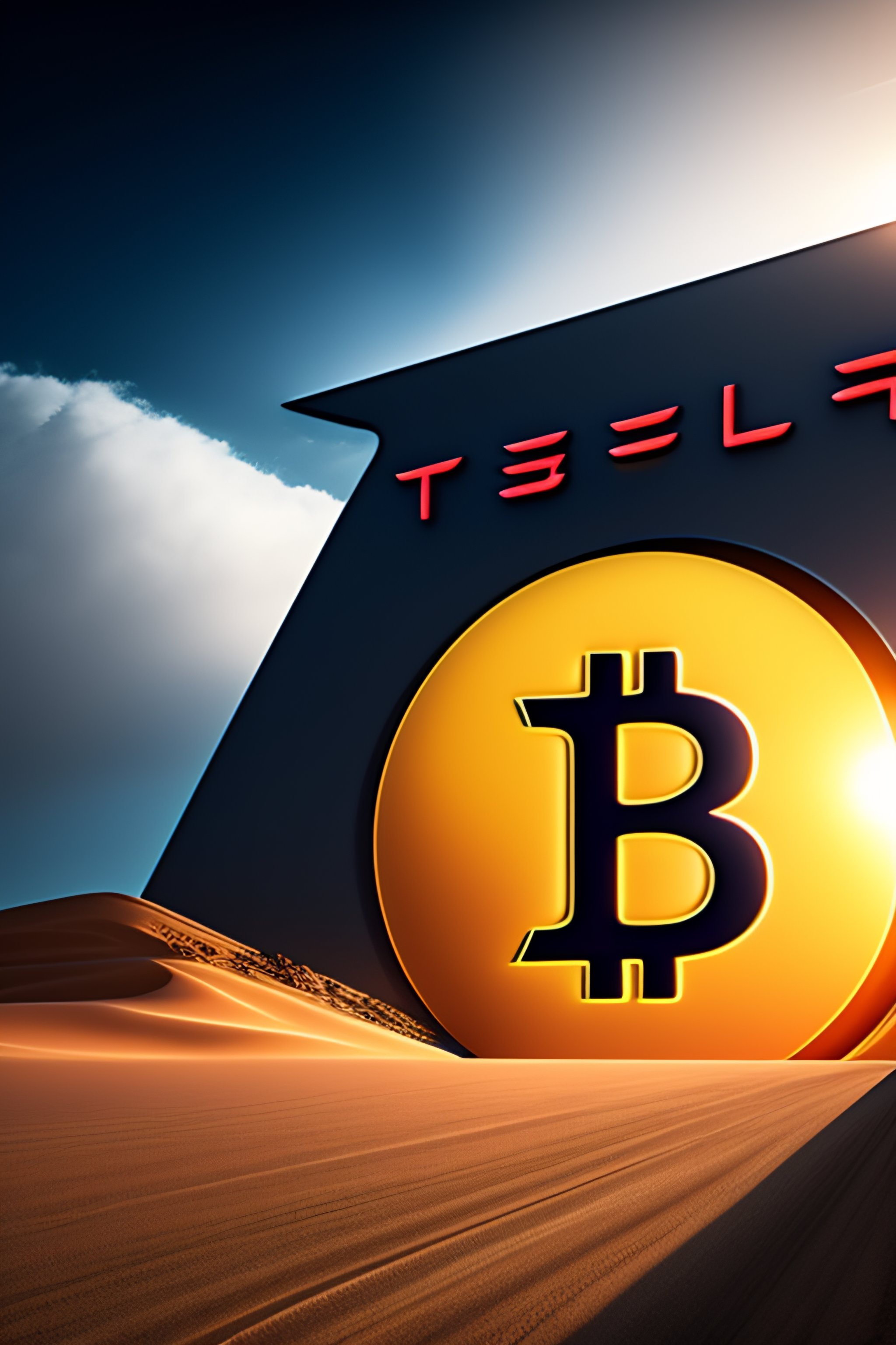 Lexica - Bitcoin tesla logo