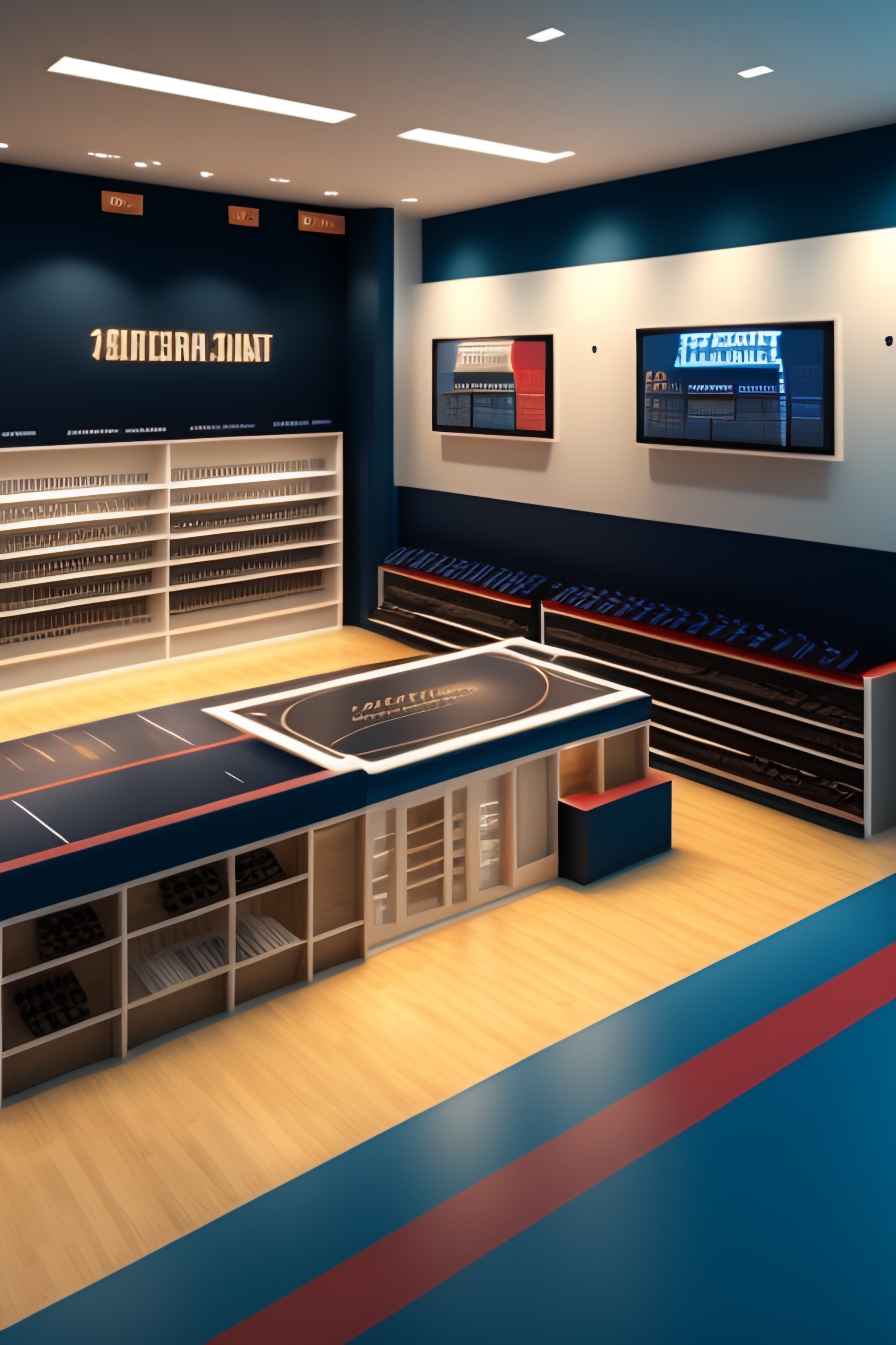 Lexica - Plan of a basketball shop with basket included