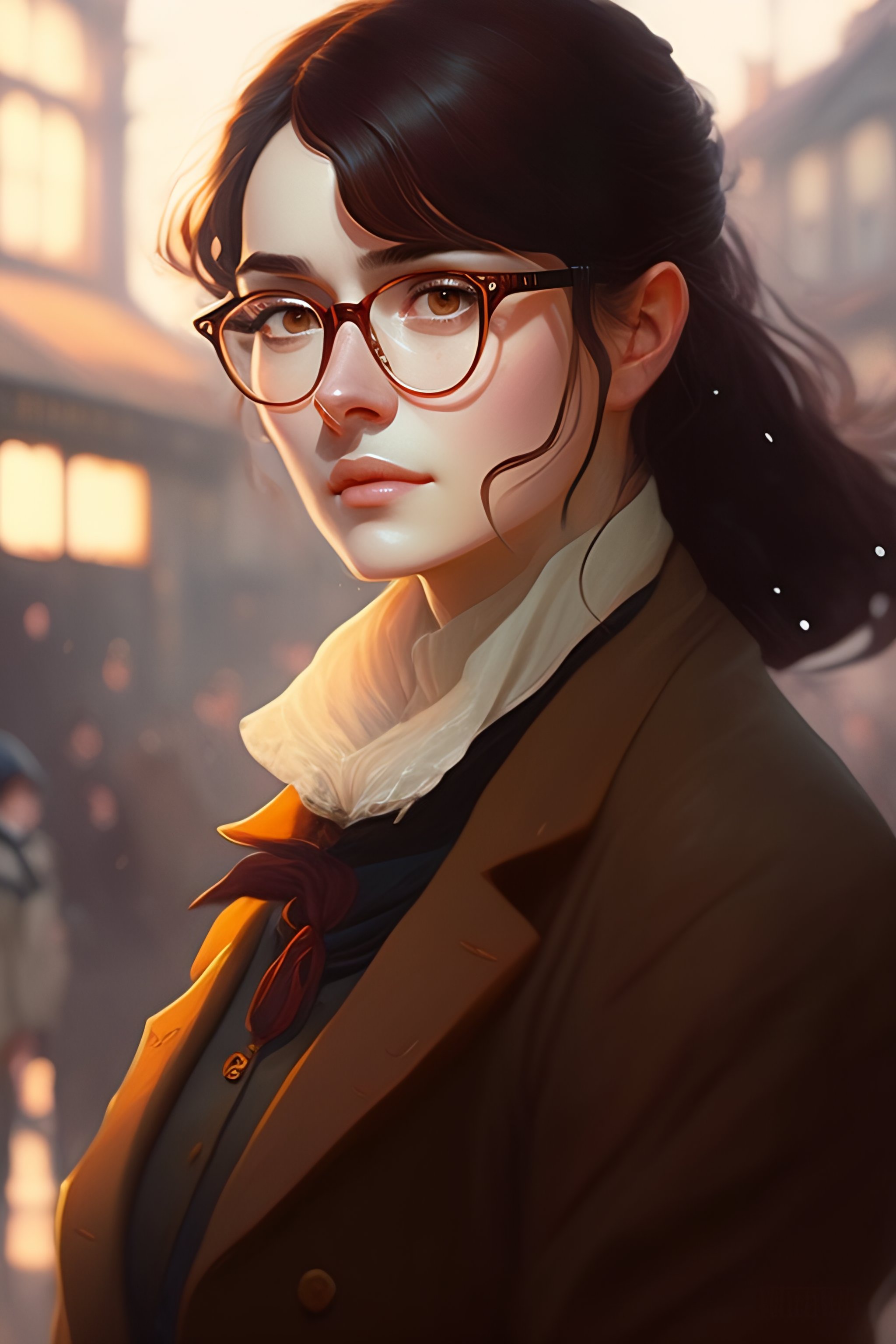 Lexica - (((((freckles))))) wearing spectacles Victorian reporter ...