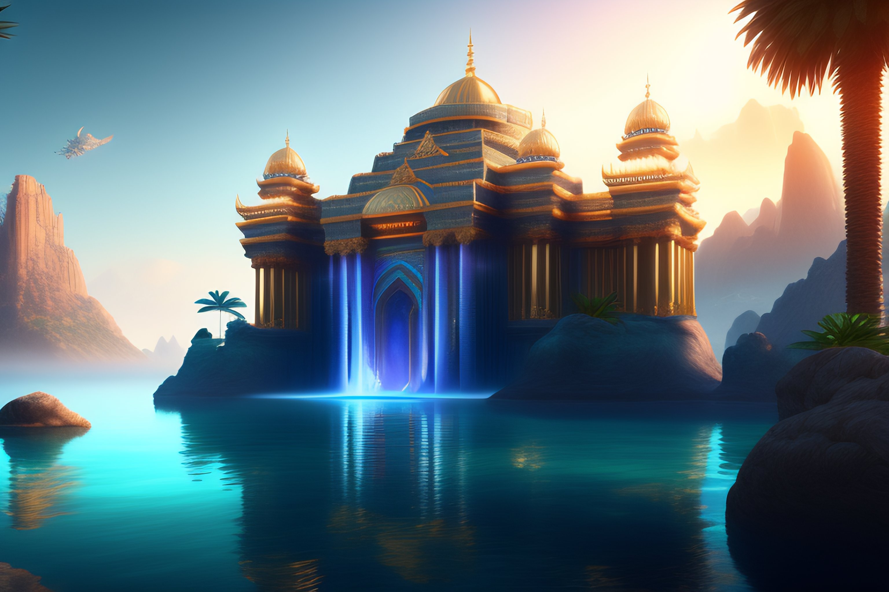 Lexica - Most beautiful and gigantic palace of the gods, 8k, hyper ...