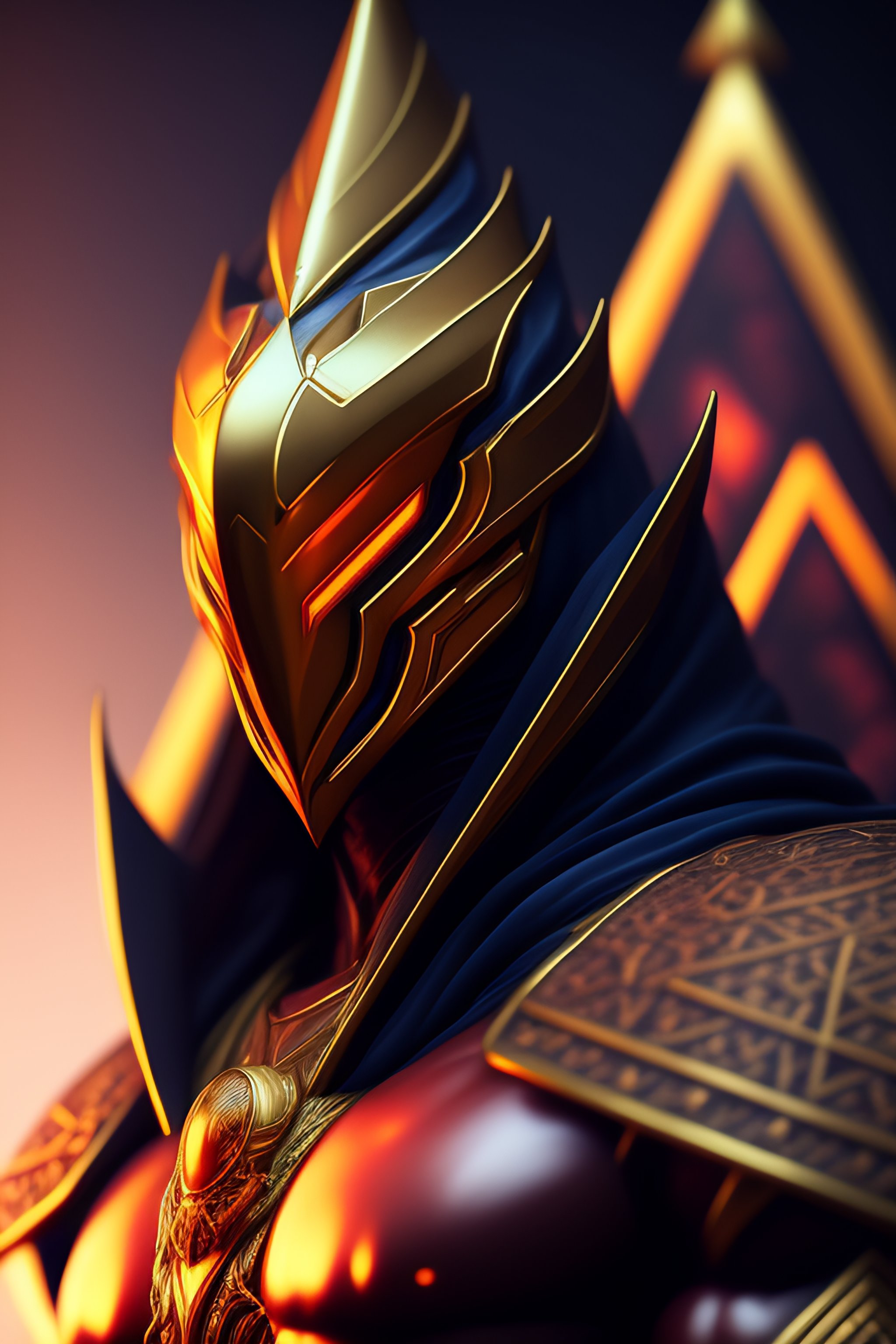 Lexica - A digital art of demon man with a pyramid head by artgerm and ...